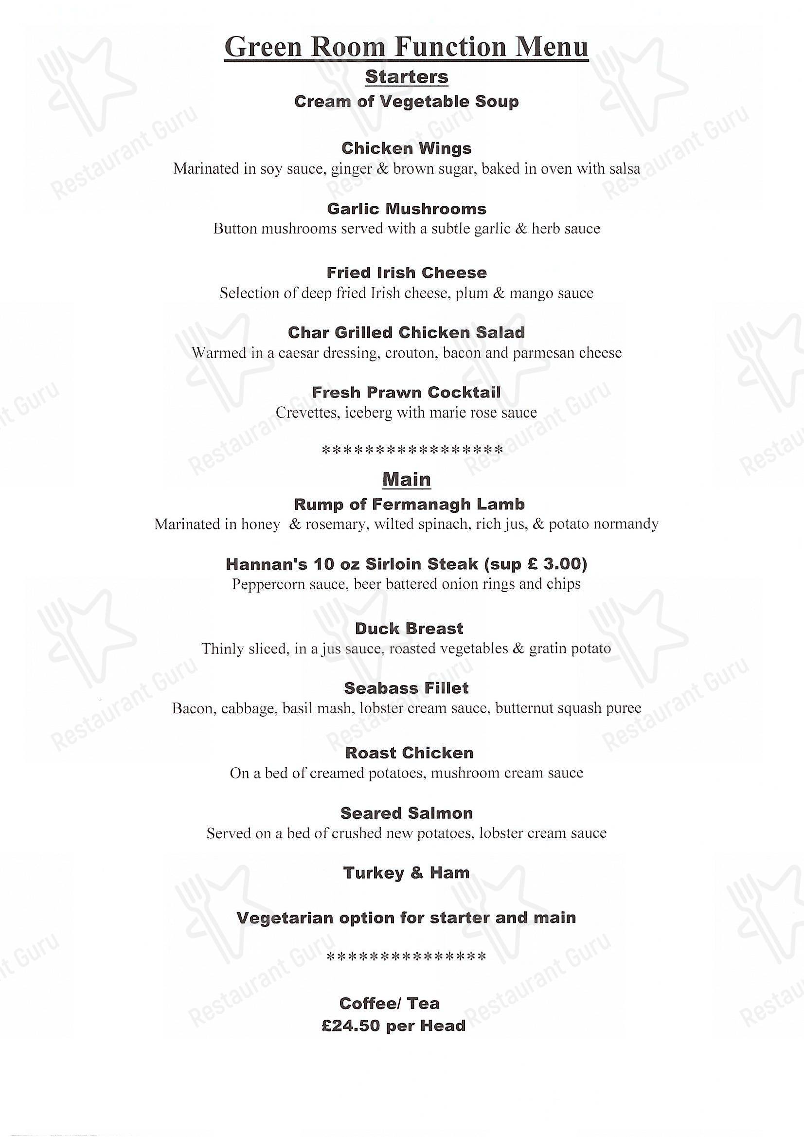 Menu at Franks pub & bar, Lisnaskea