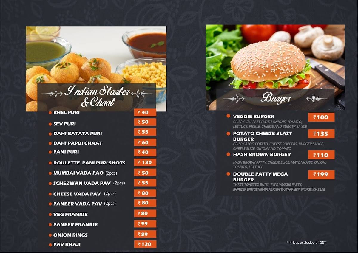 Menu at 7th Heaven, Vijayawada, Sunnapu battila Centre