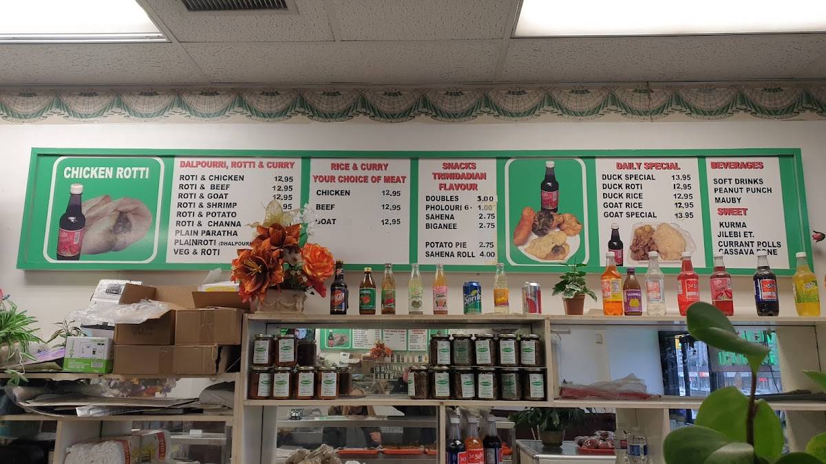 Menu at ACR Hot Roti & Doubles restaurant, Toronto