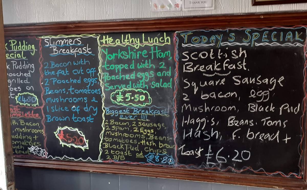 Menu at Abbey Cafe, Selby, 46 Micklegate