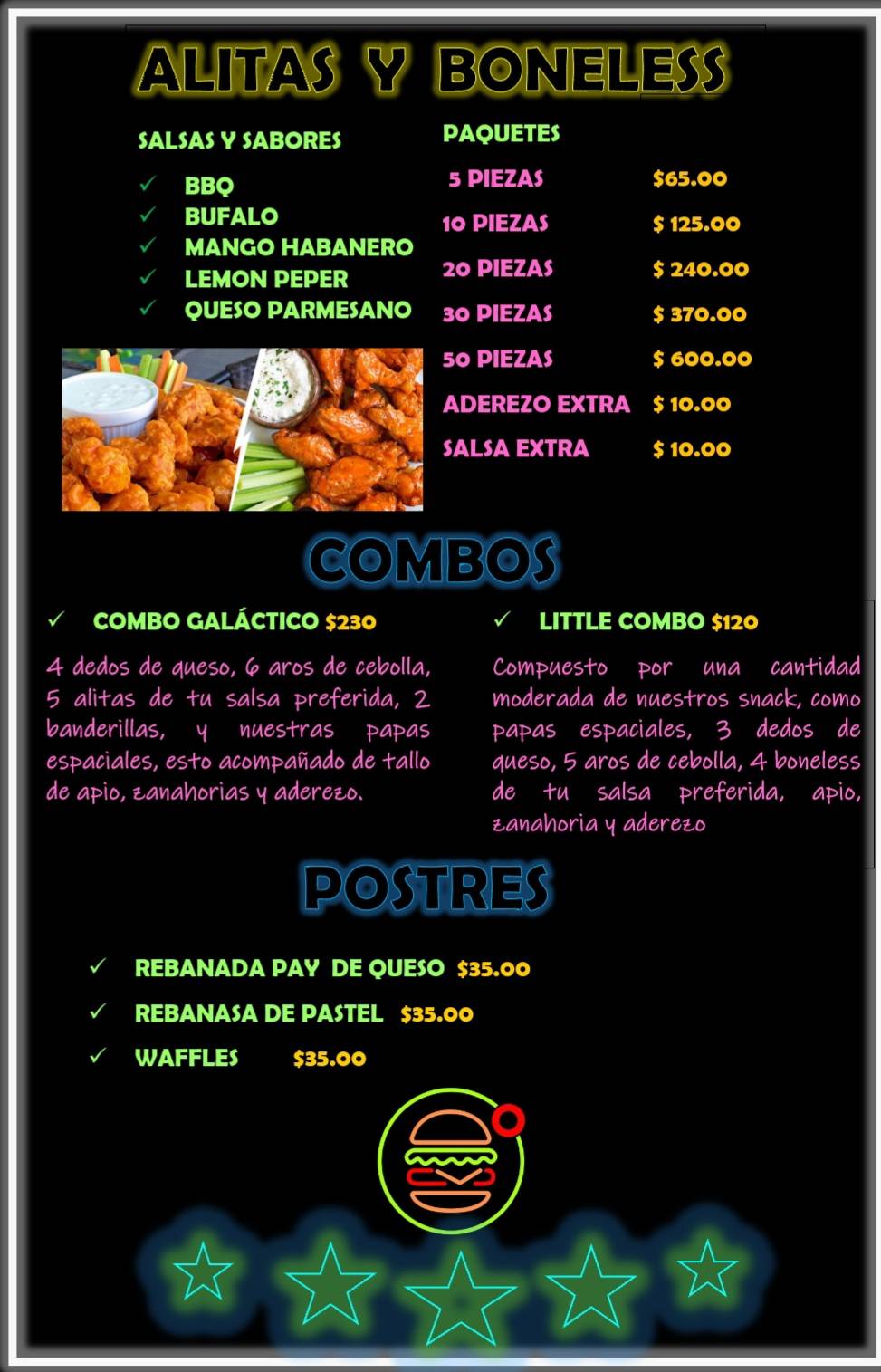 Menu at The Orbit Snacks - Bar - Cafe, Acala