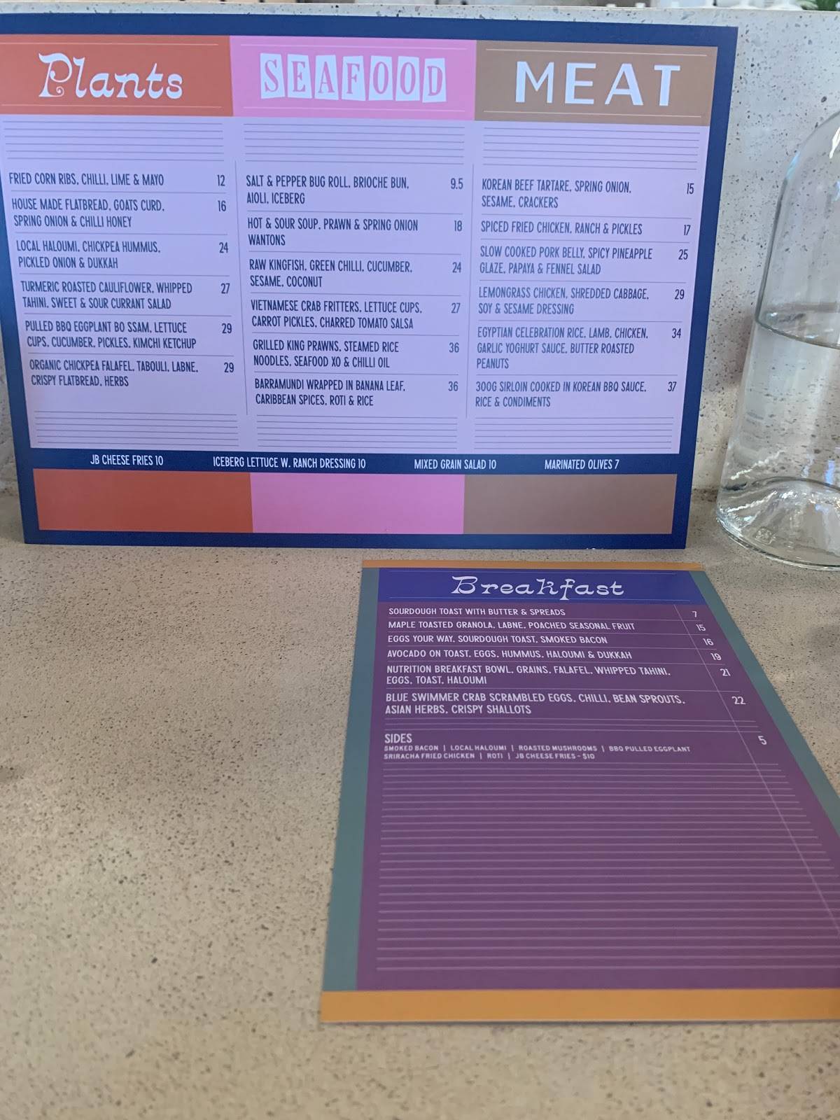 Menu at Part Time Lover restaurant, Adelaide