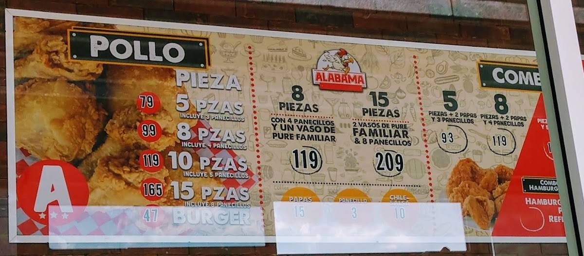 Carta del restaurante Alabama Fried Chicken, Ciudad Juarez, Av Santiago ...