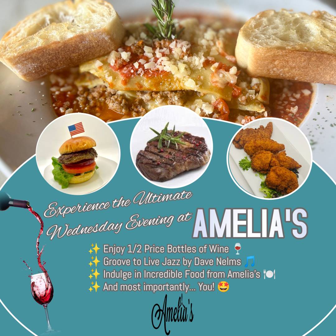 Menu at Amelia's Bar & Grille, Ocean Isle Beach