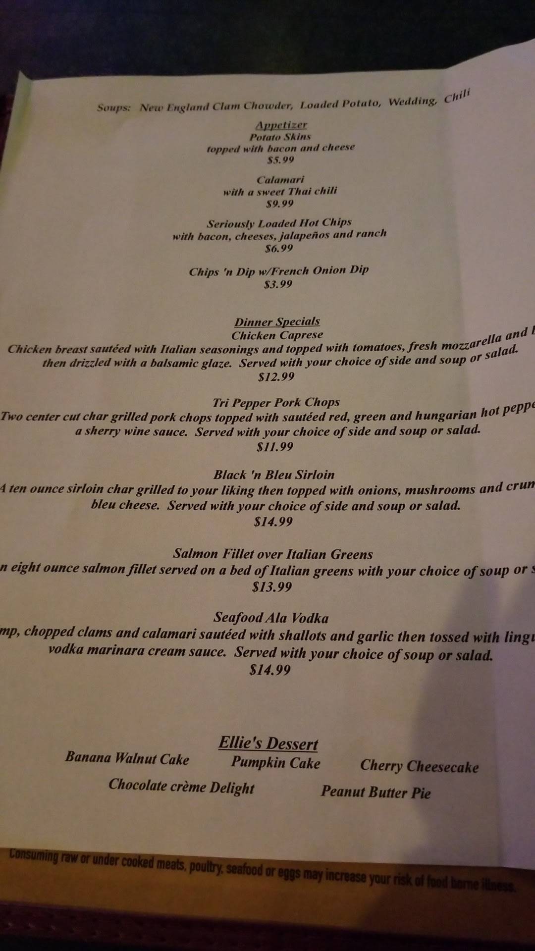 Menu at Amen Corner pub & bar, Girard, 20 W Main St SE
