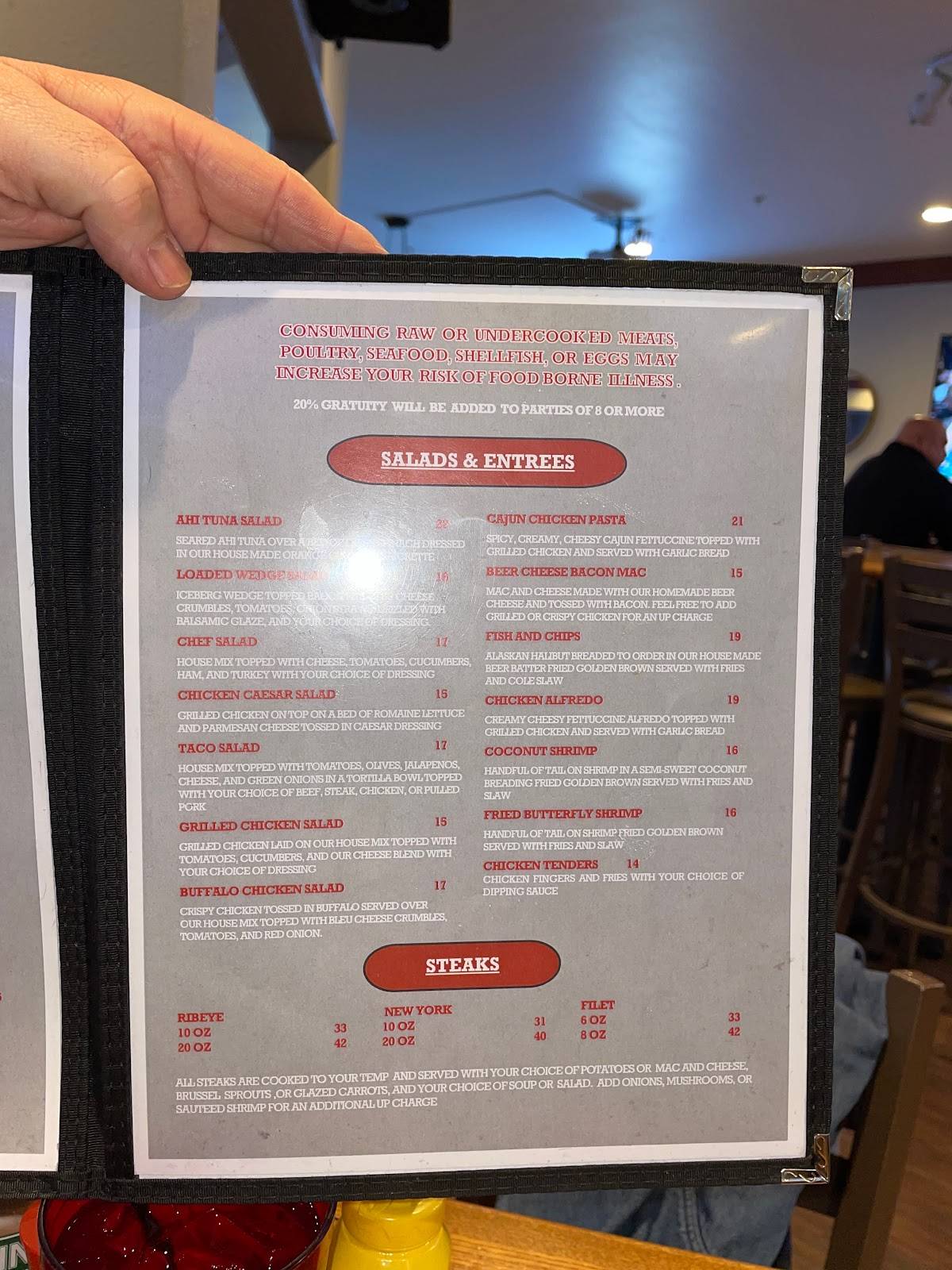 Menu at The Grill pub & bar, Wasilla