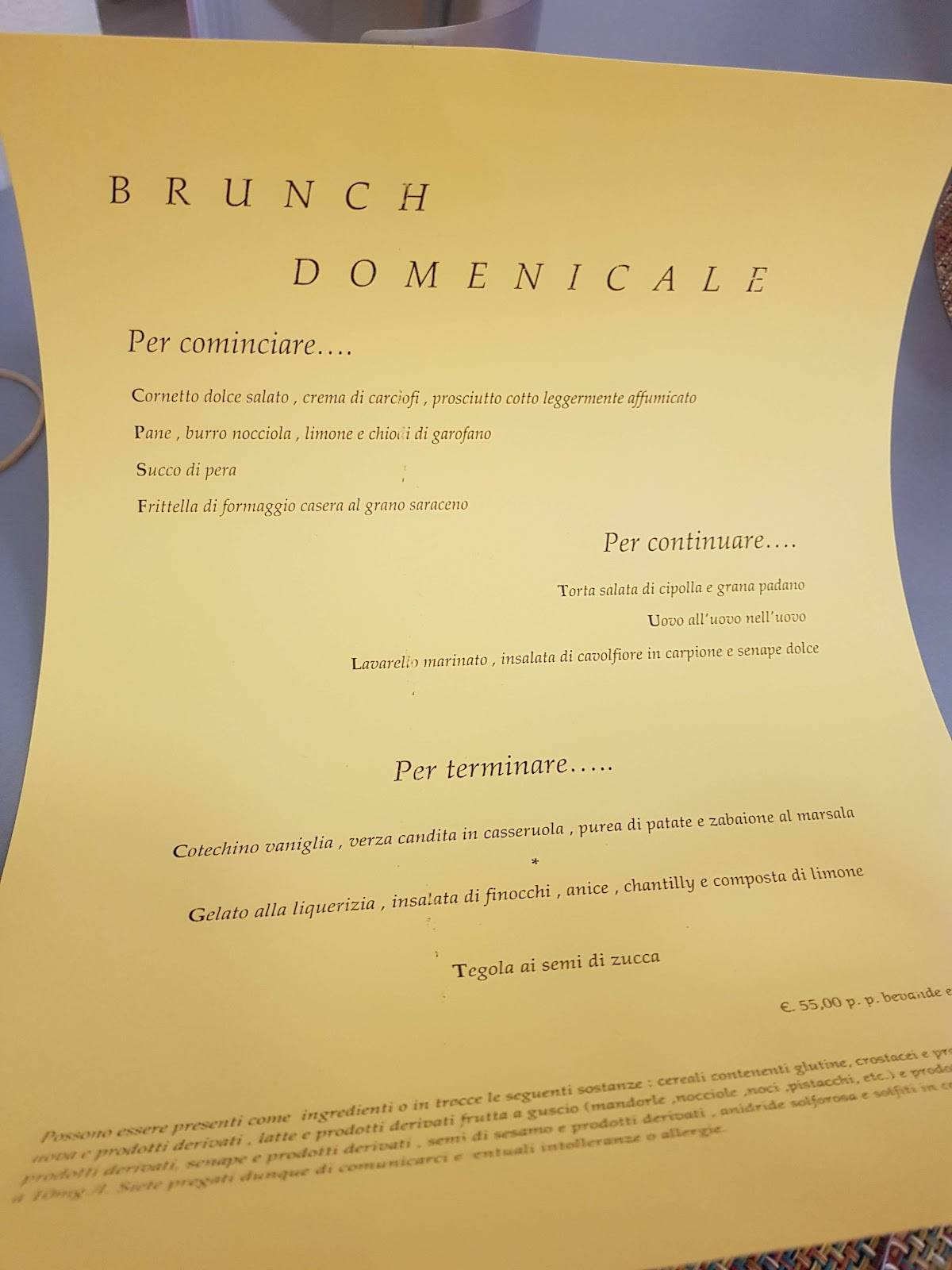 Menu da Il Portico ristorante, Appiano Gentile