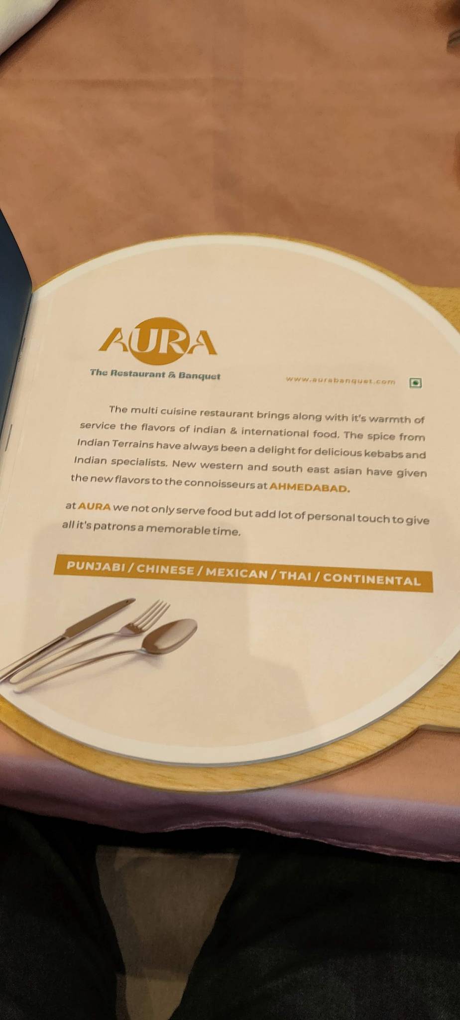 Menu at Aura The Restaurant & Banquet, Ahmedabad