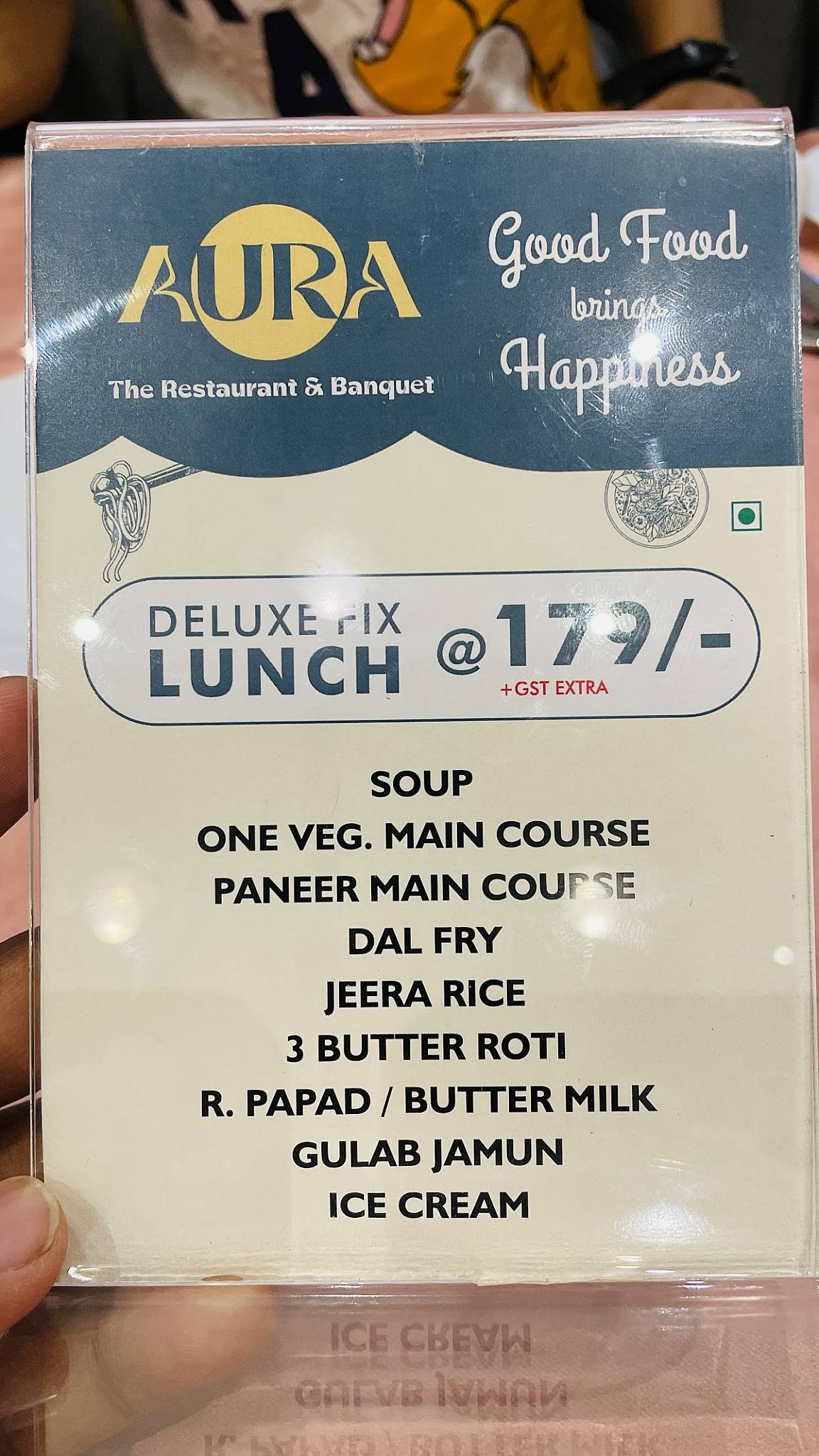 Menu at Aura The Restaurant & Banquet, Ahmedabad