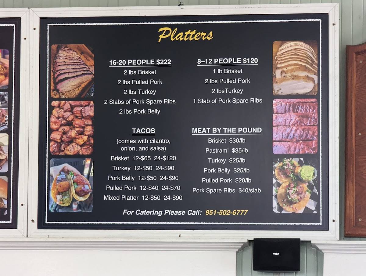Menu at Destination Smokehouse & Eatery BBQ, Hemet