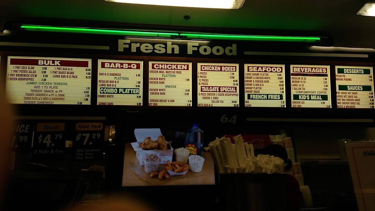 Menu at Smithfield's Chicken 'N Bar-B-Q, Leland, Olde Regent Way