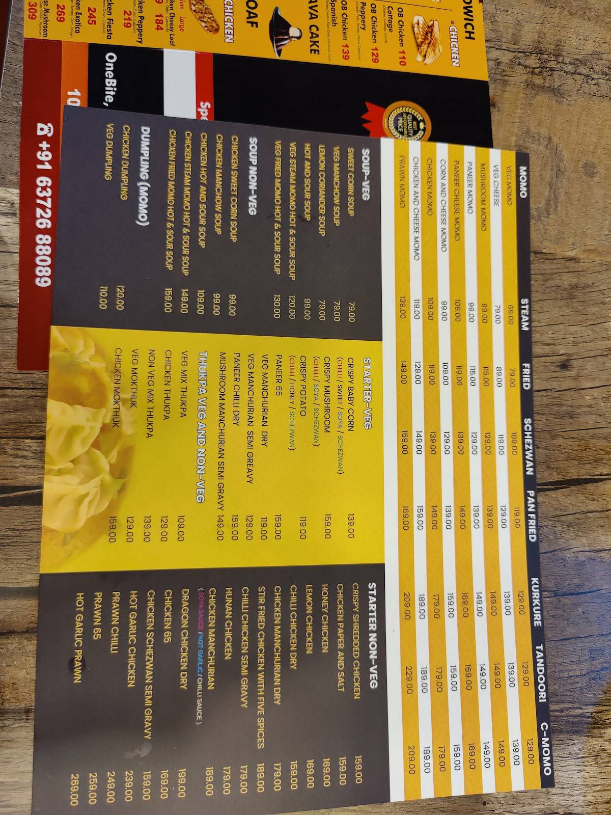 Menu at BIT N BITE, Brahmapur