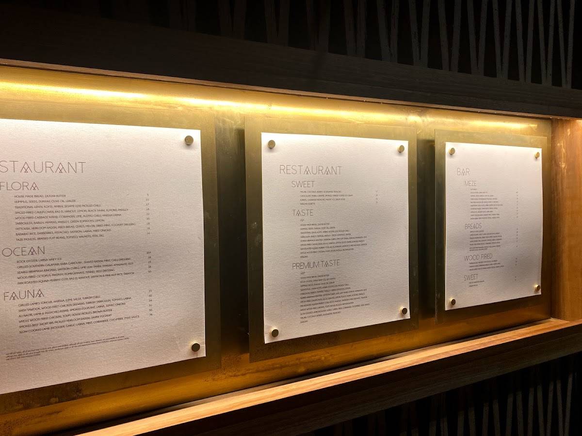 Carta de Babylon Rooftop & Garden Bar, Sydney