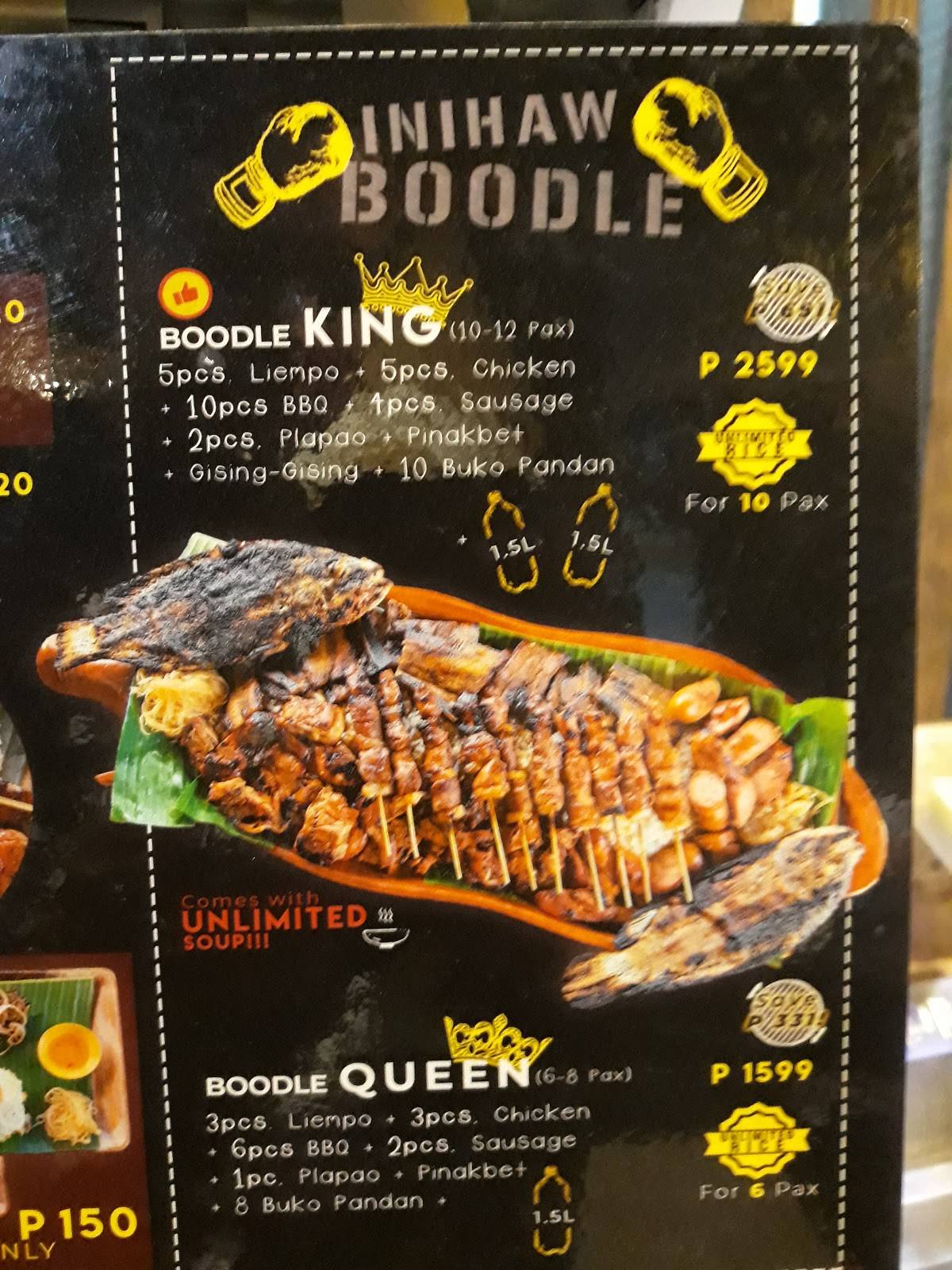 Menu at Inihaw Republic Baguio City, Baguio