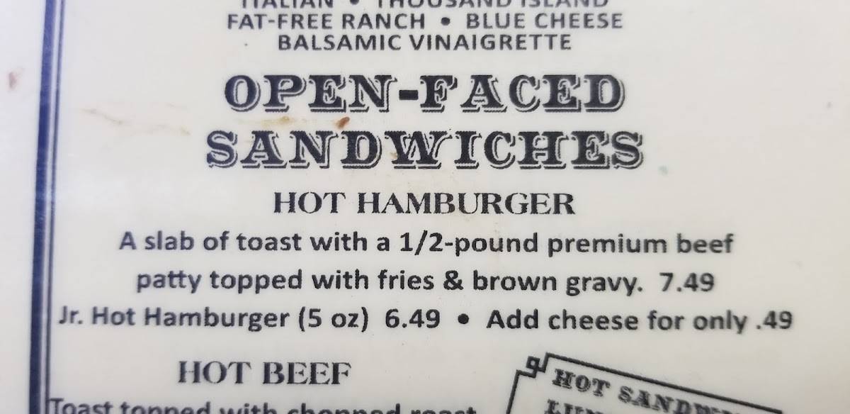 Menu at Murphy's Original Steak House steakhouse, Bartlesville