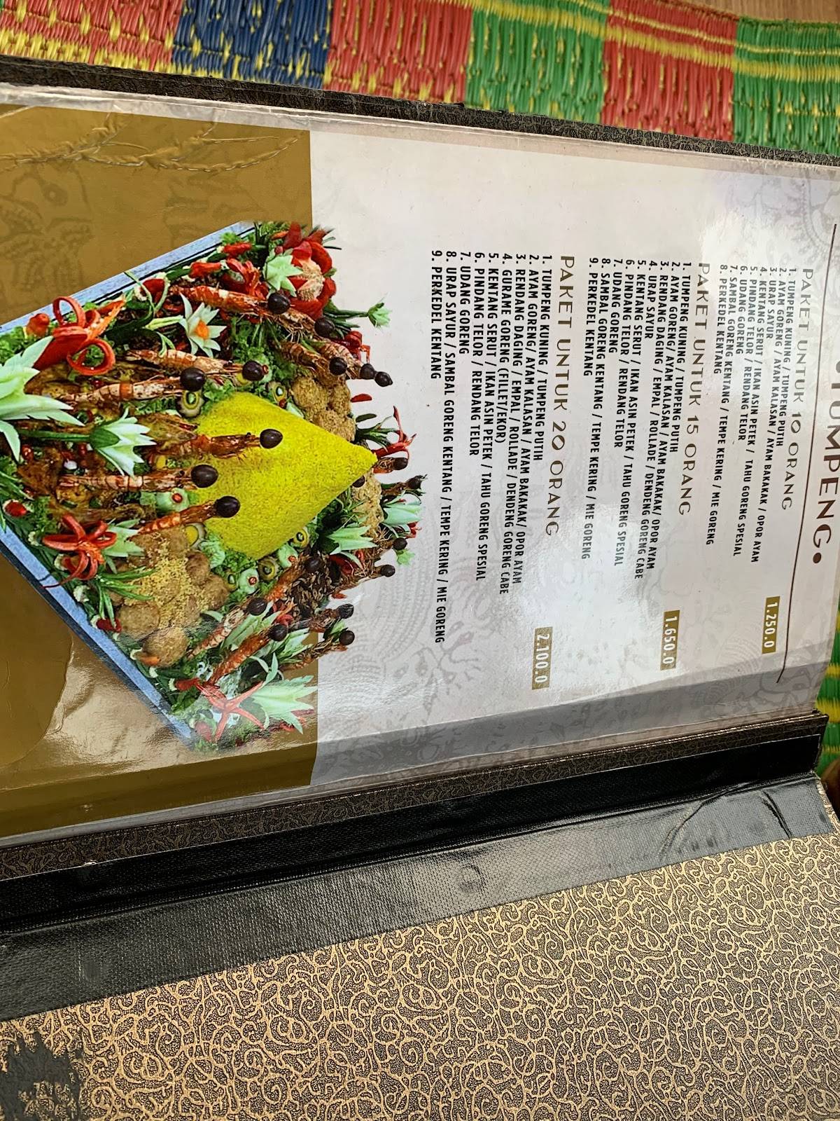 Menu at Restoran Sunda Alam Sari Deltamas restaurant, Bekasi Regency