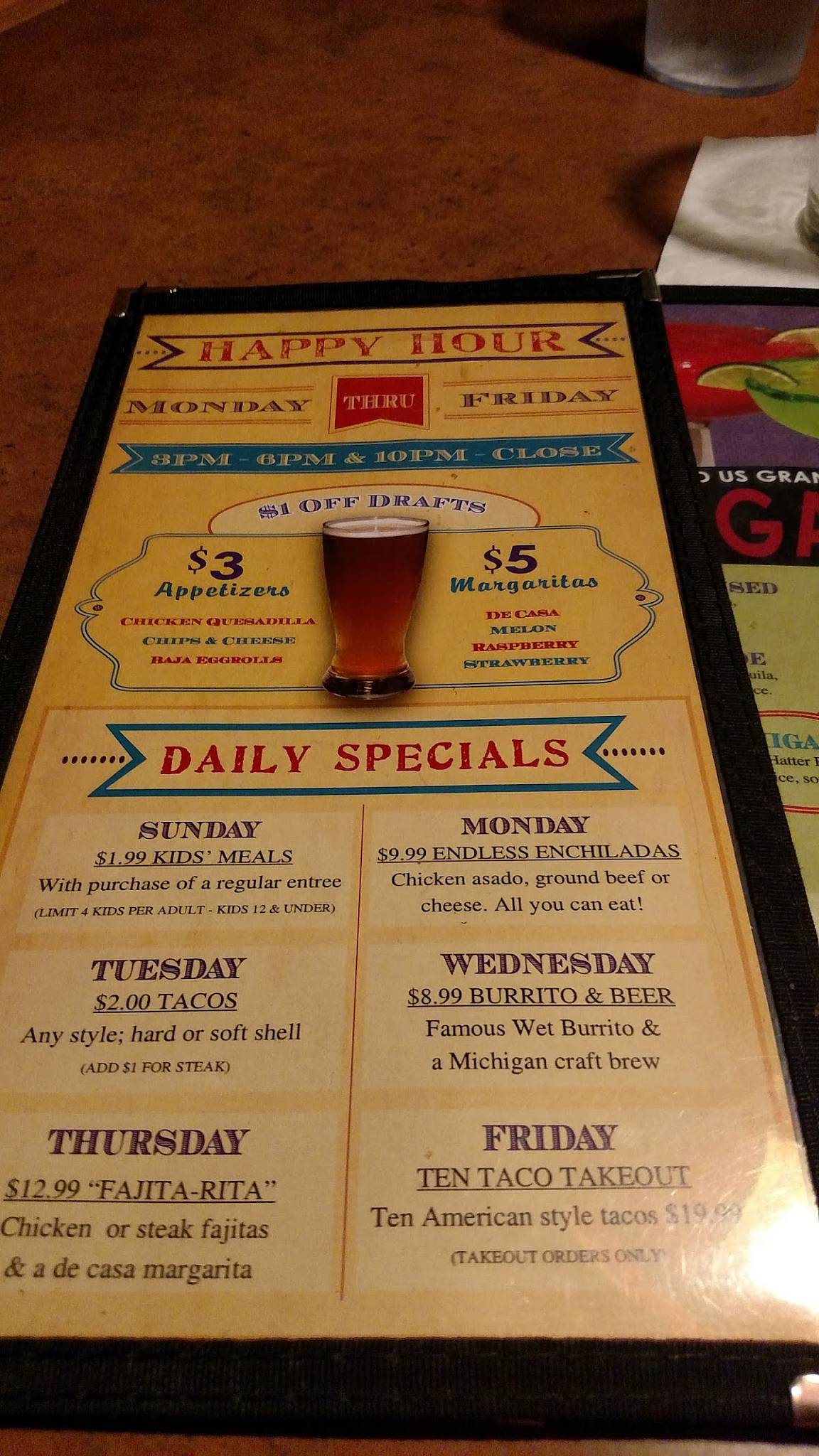 Menu at Beltline Bar, Grand Rapids