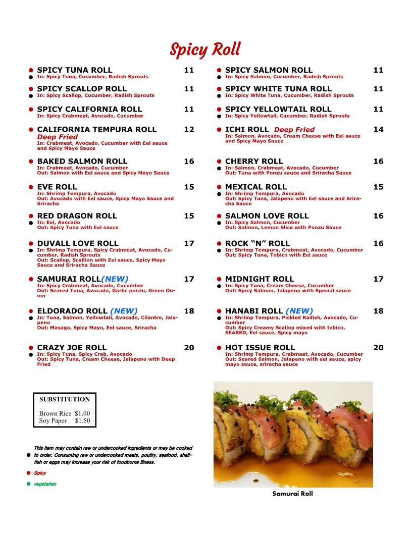 Menu at Best Teriyaki & Sushi restaurant, Duvall