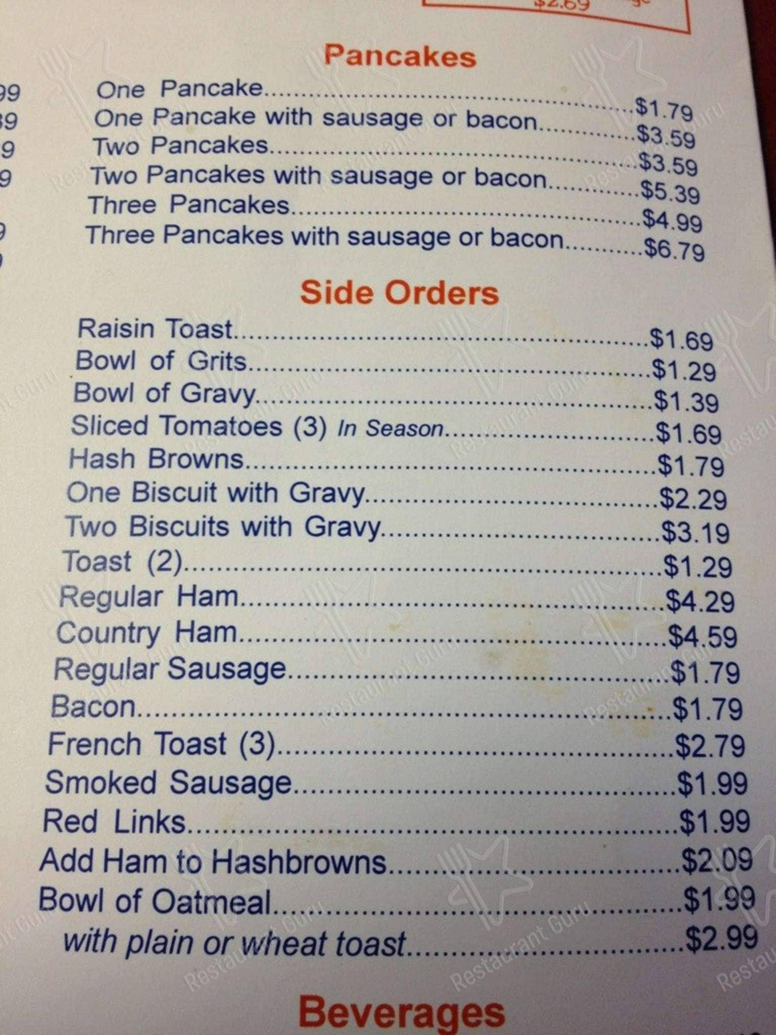 Menu at Big Jim's Wing Shack restaurant, Griffin