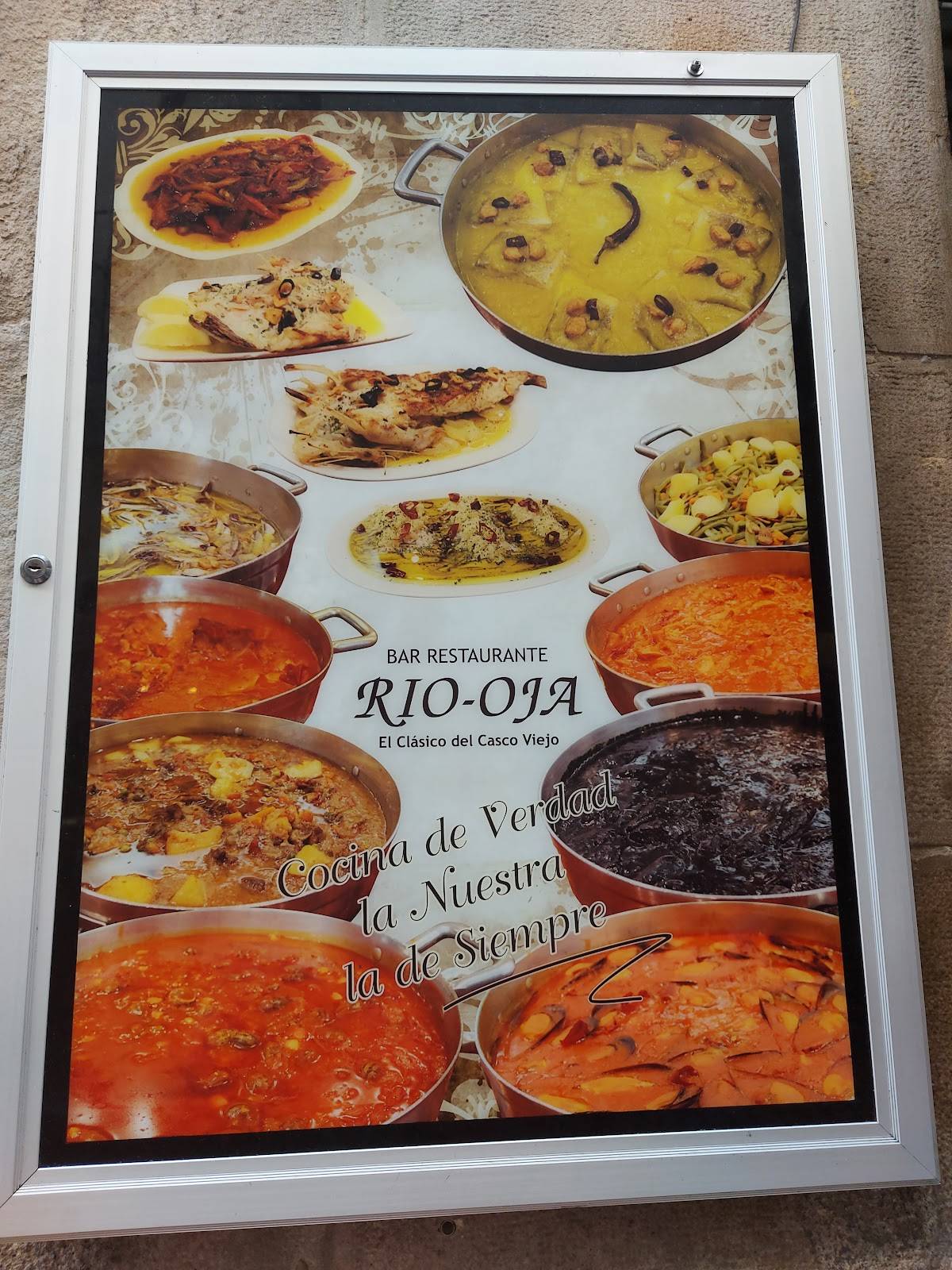 Menu at Rio-Oja Restaurant, Bilbao