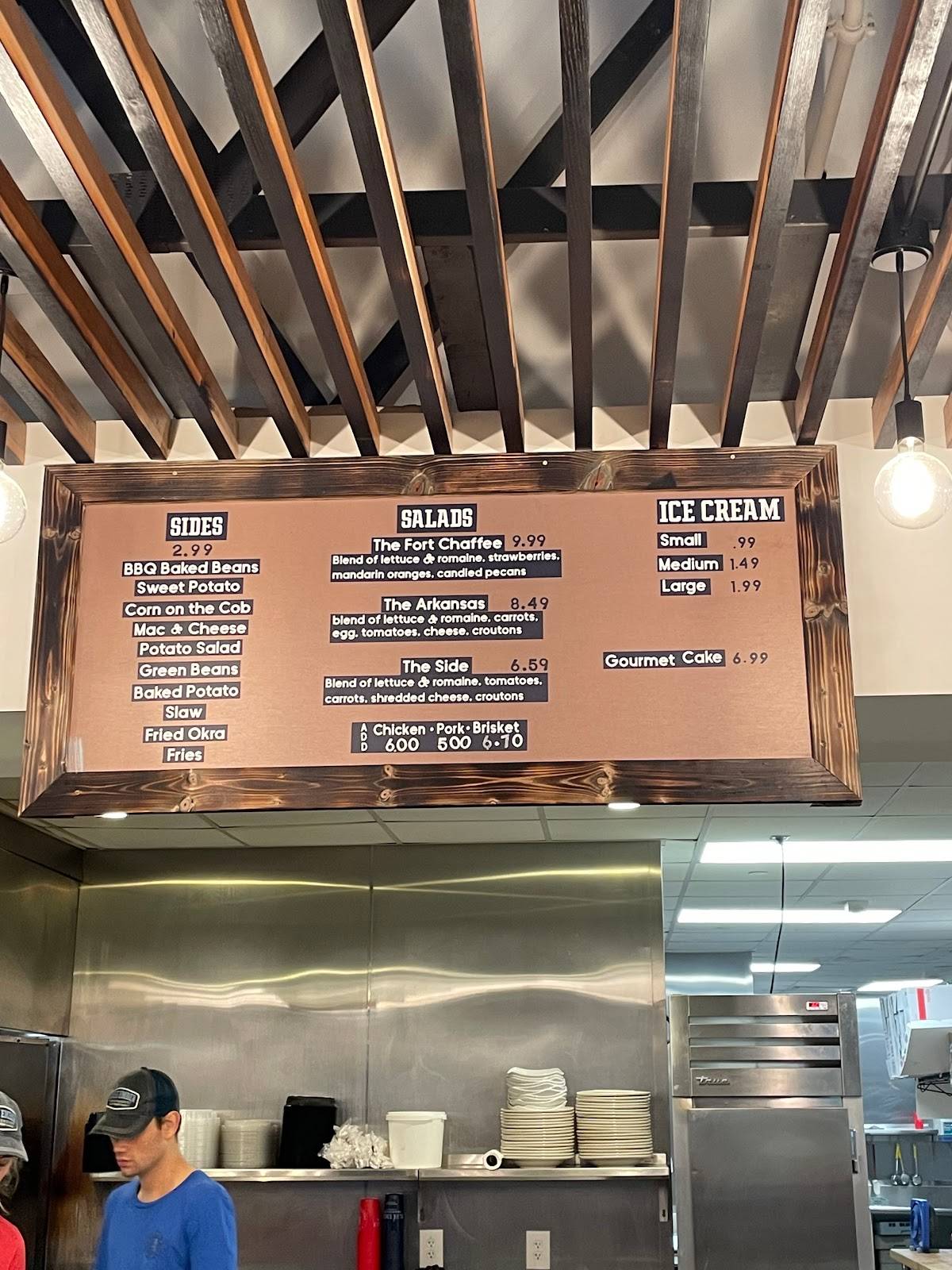Menu at Blue Ember Smokehouse BBQ, Fort Smith