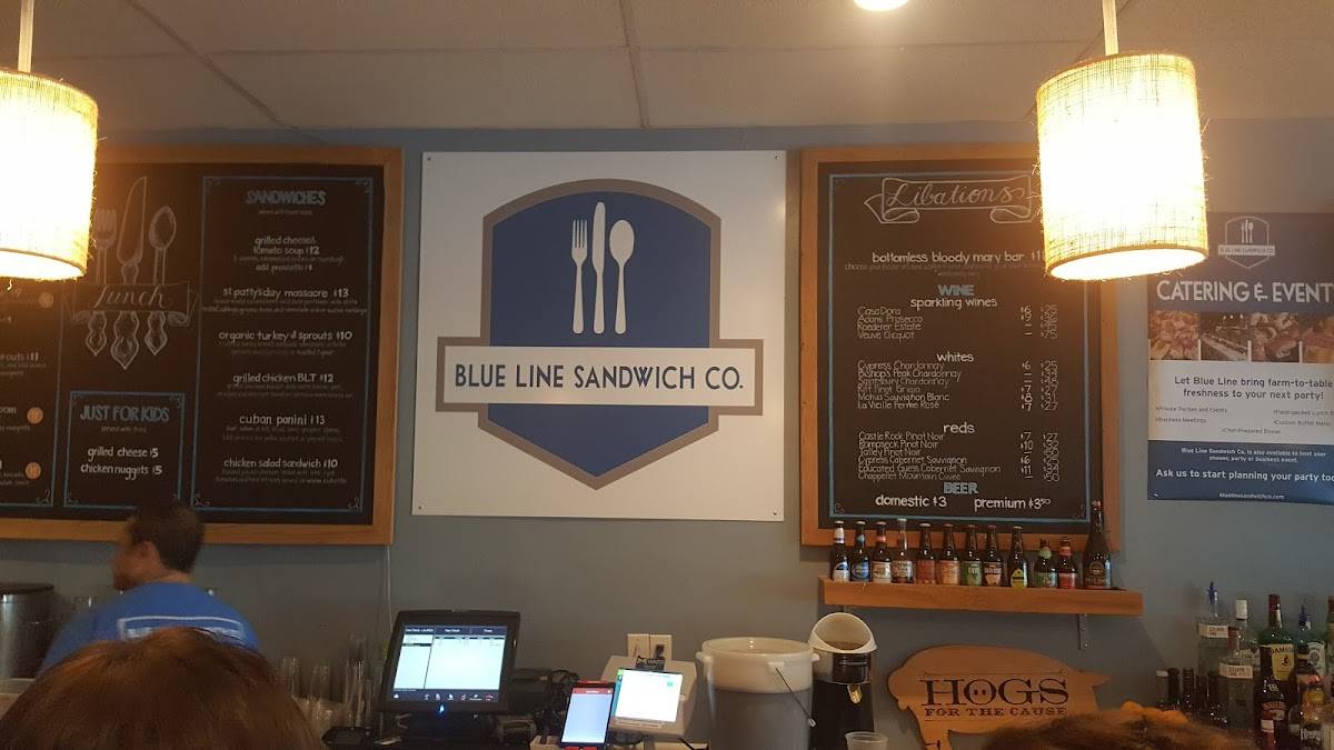 Menu at Blue Line Sandwich Co. cafe, Metairie, Metairie Rd