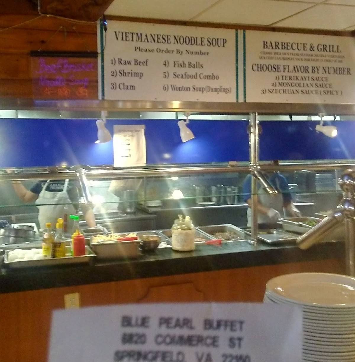 Menu at Blue Pearl Buffet restaurant, Springfield