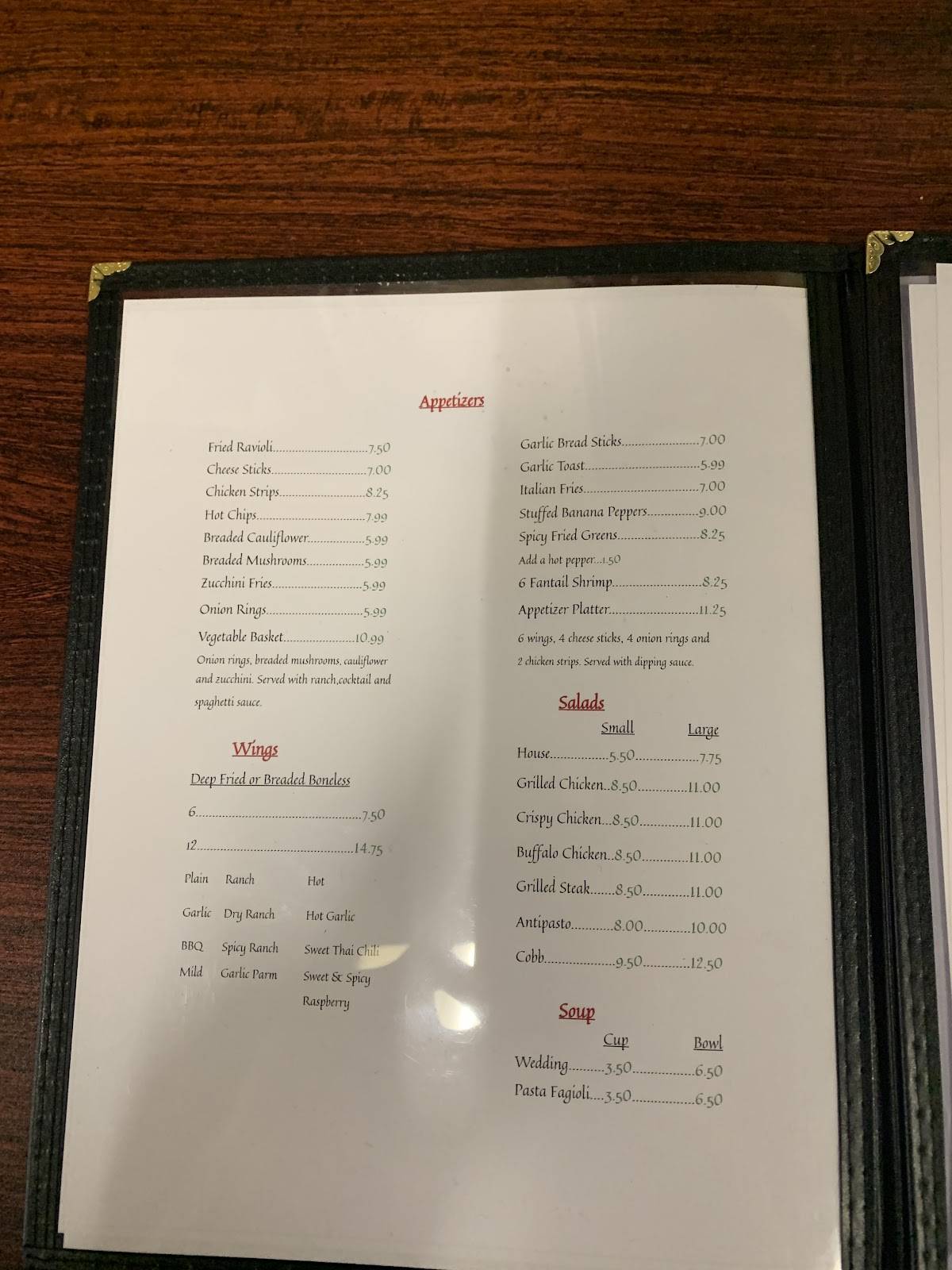 Menu at Belleria Boardman pizzeria, Boardman, Market St
