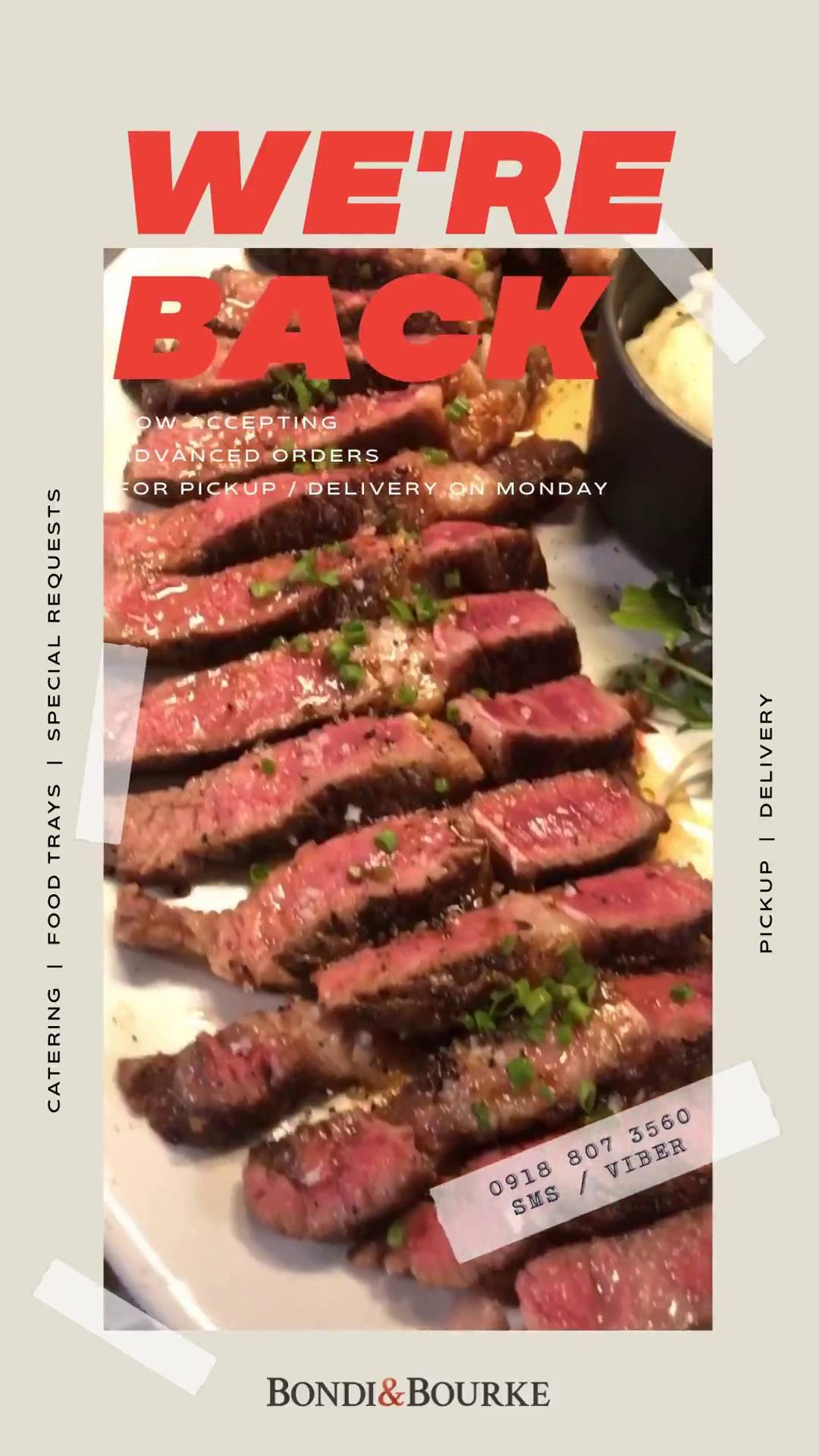 Menu at Bondi & Bourke steakhouse, Makati, Cattleya Condominium