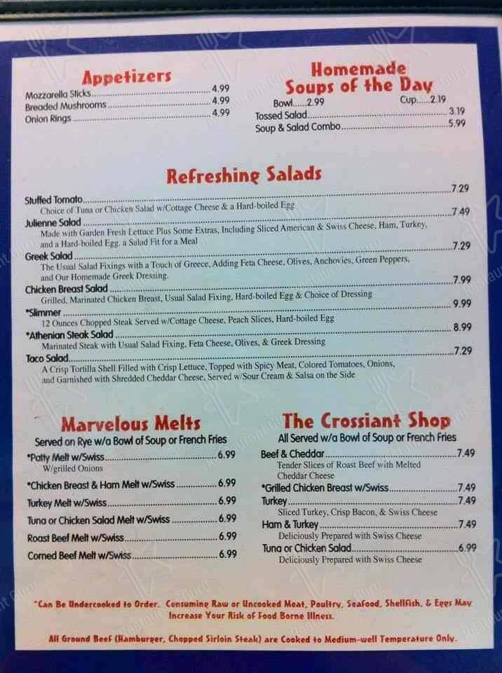 Menu at Broadway Cafe, Cassopolis