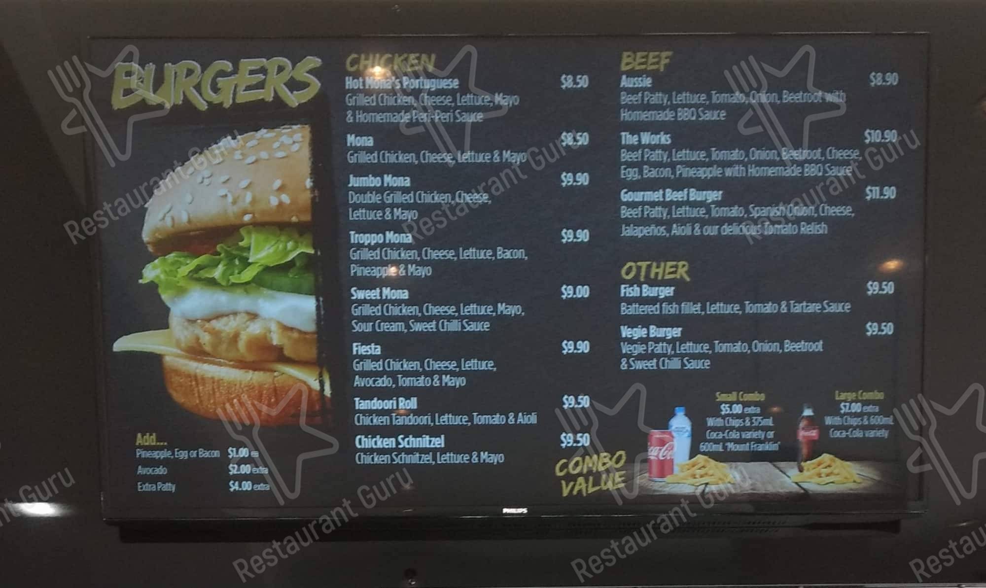 Menu at Golden Chicken Brookvale restaurant, Brookvale