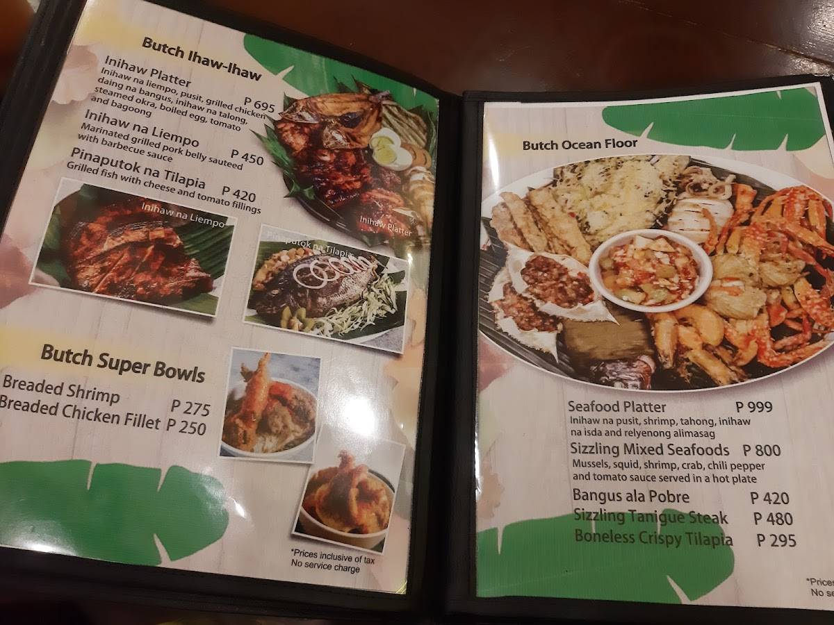 Menu at Butch Seafood & Grill Restaurant, Lipa