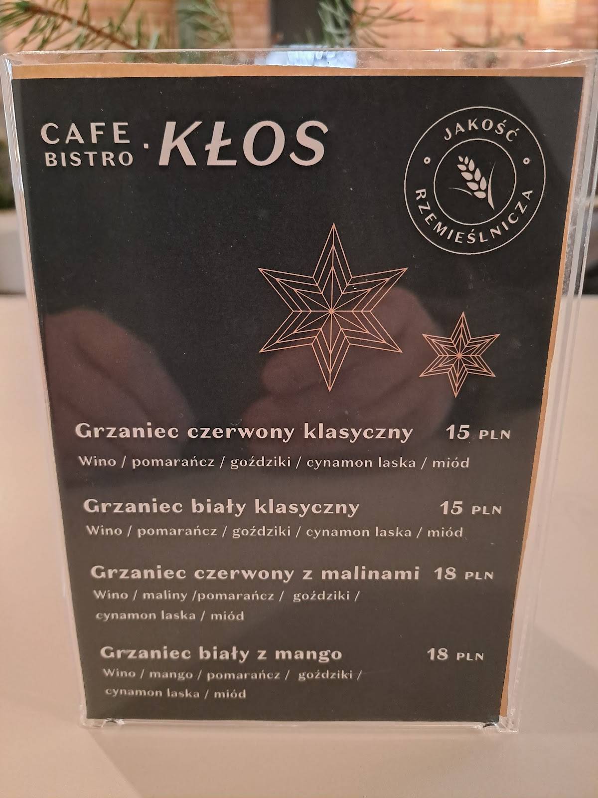 Menu at CAFE BISTRO KŁOS Piekarnia Ciastkarnia KŁOS 24H, Katowice ...