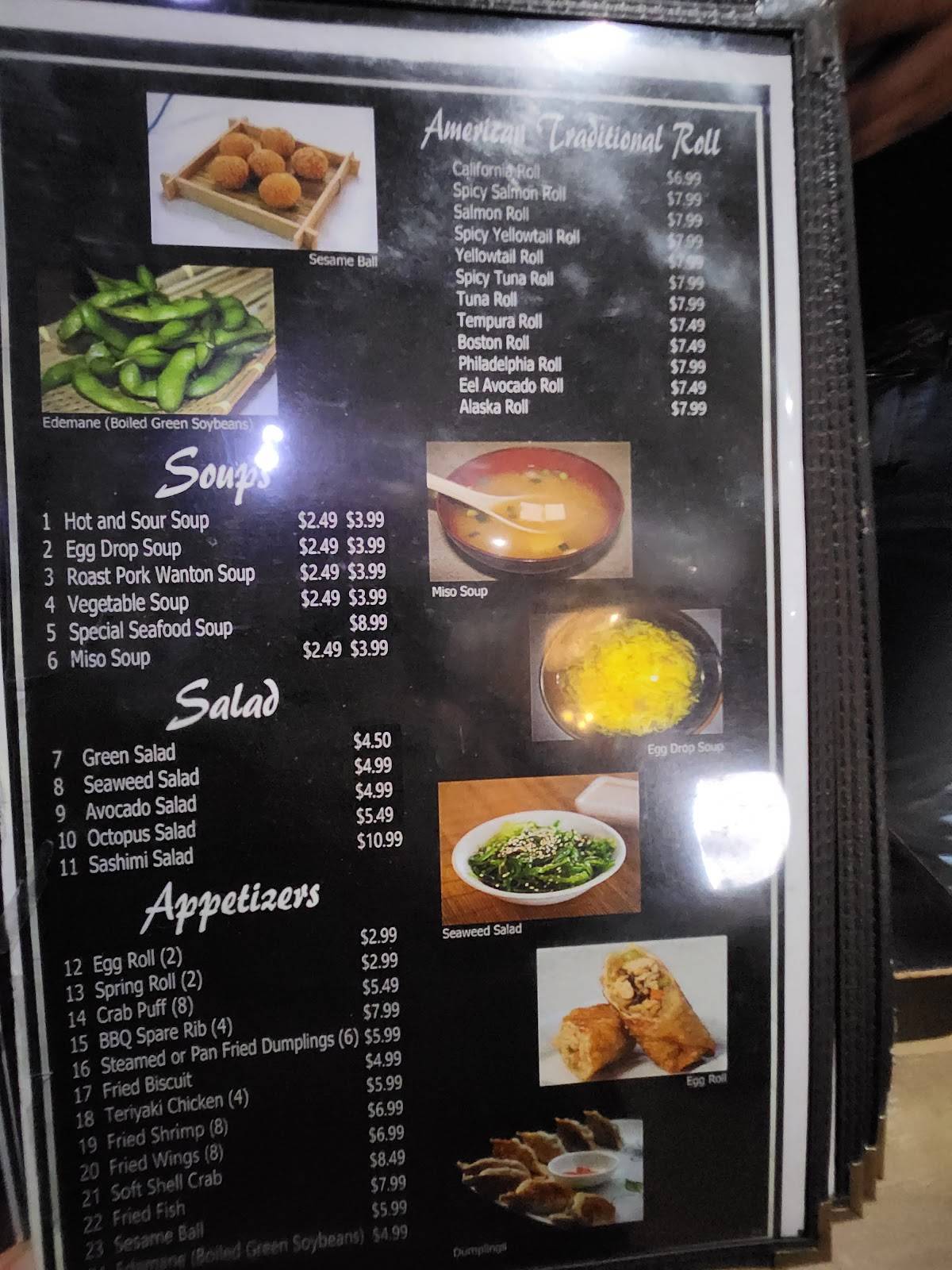 Menu at CHOPSTIX restaurant, Kingsville