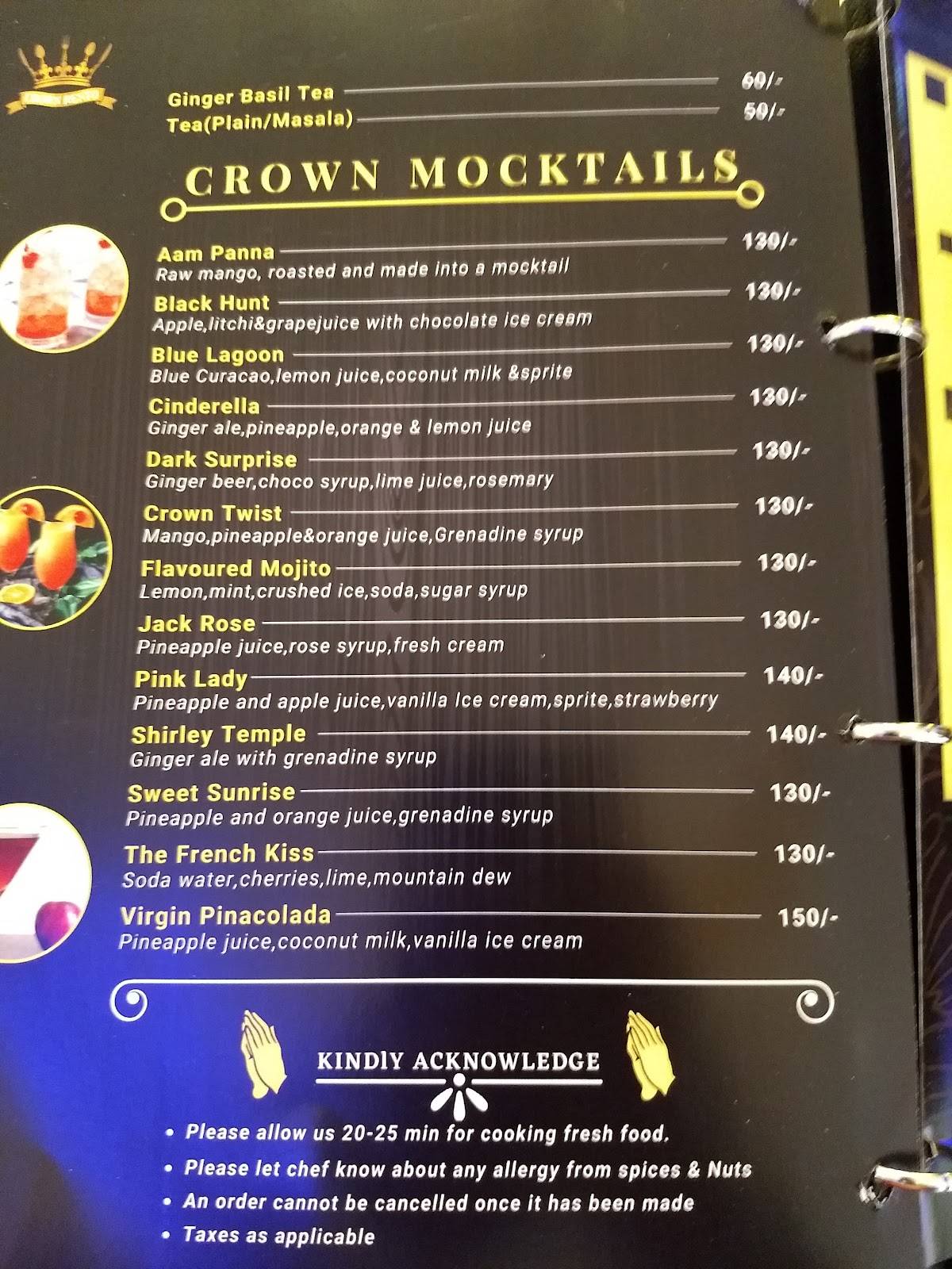 Menu at Crown Resto, Hooghly