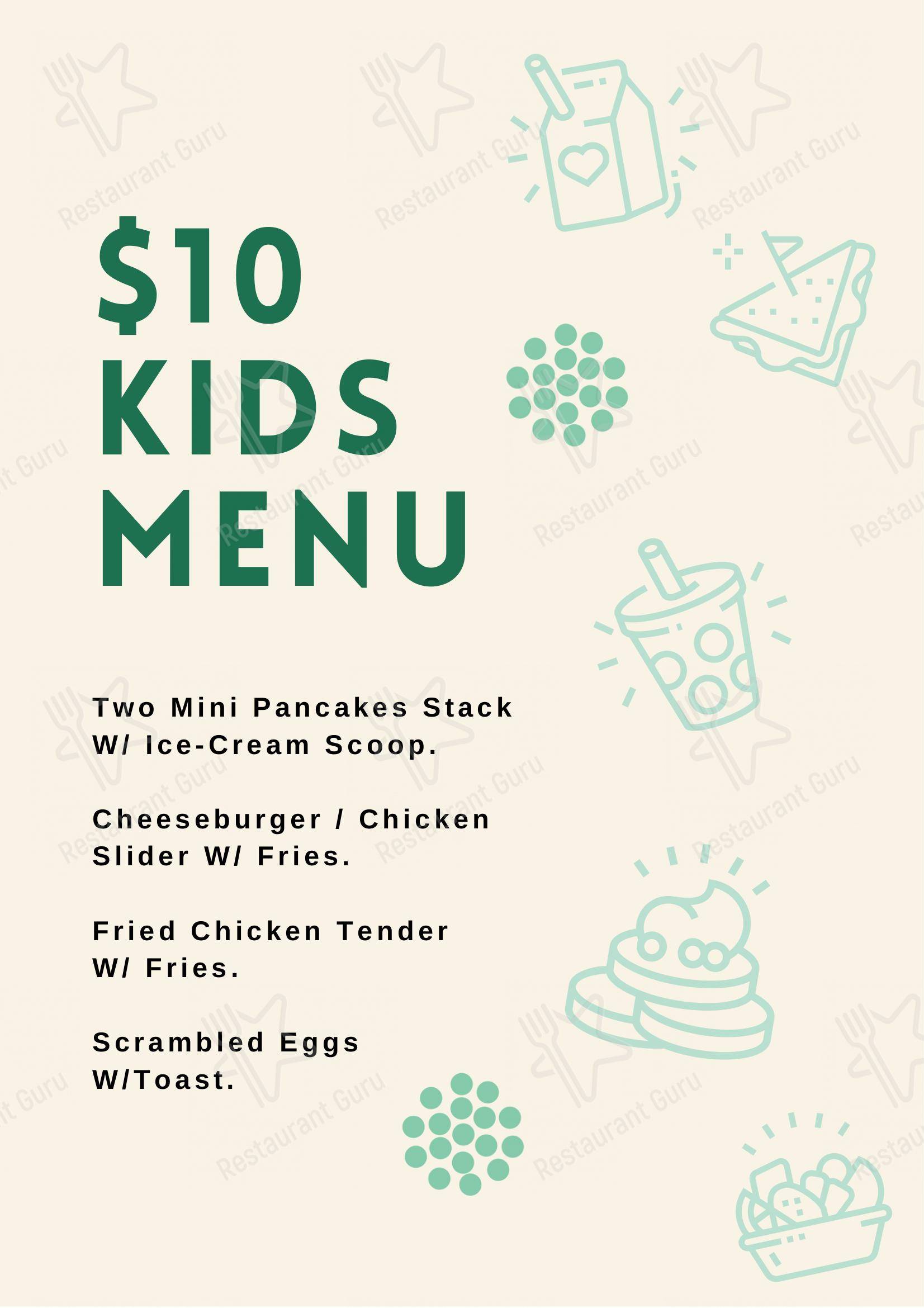 Menu at Café Dreaming Redfern cafe, Redfern