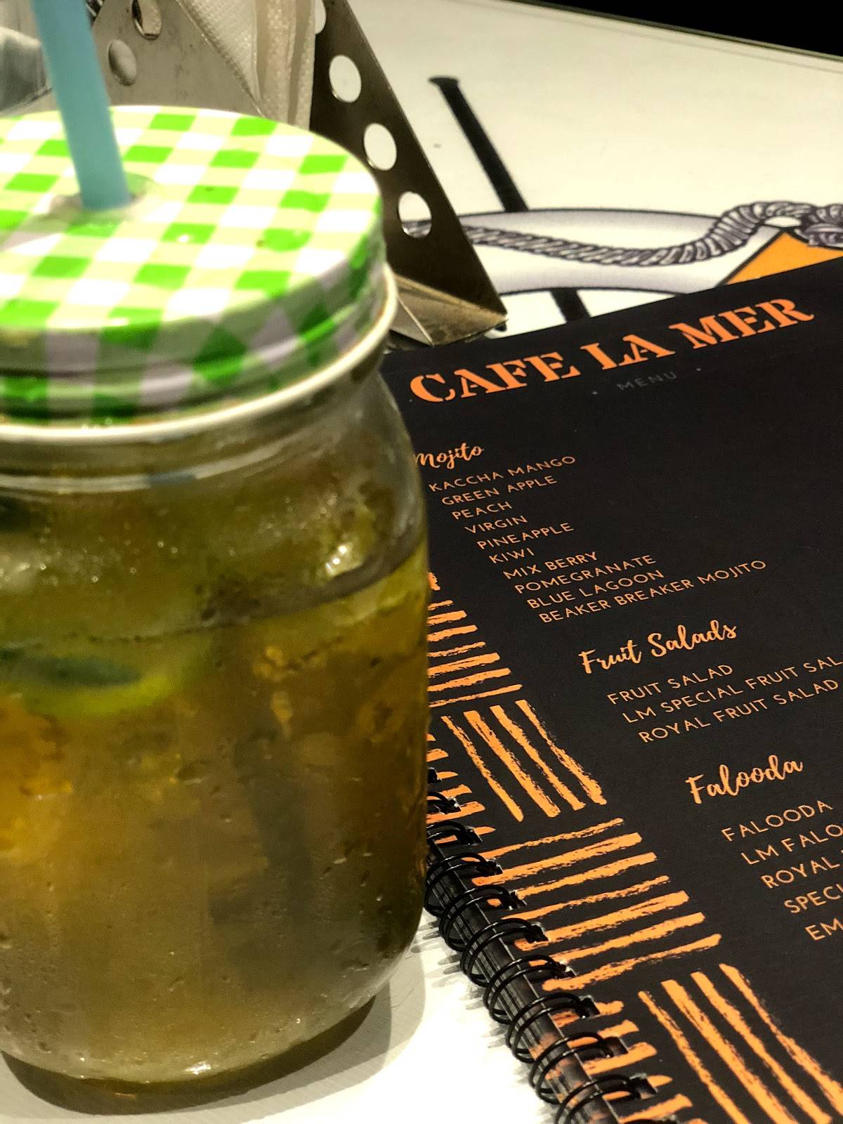 Menu at Cafe La Mer, Lota