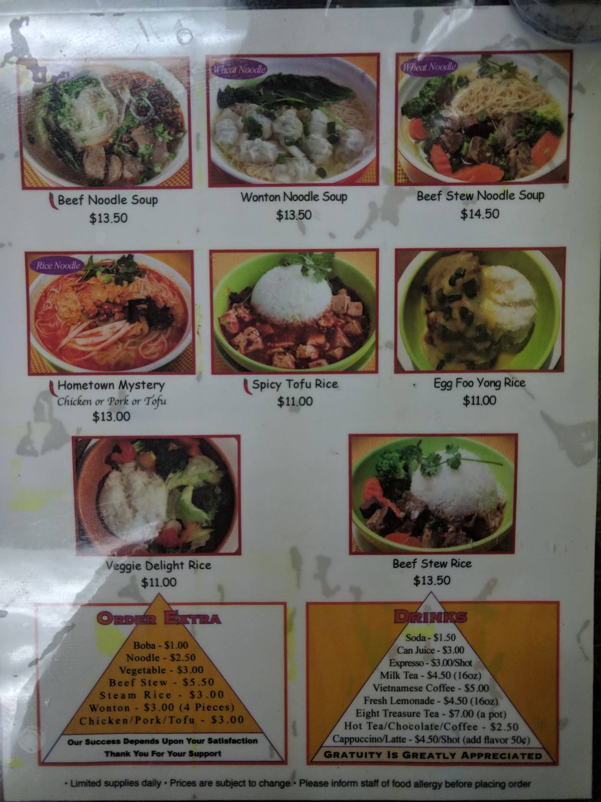 Menu at Lemon Tree Café cafe, Juneau