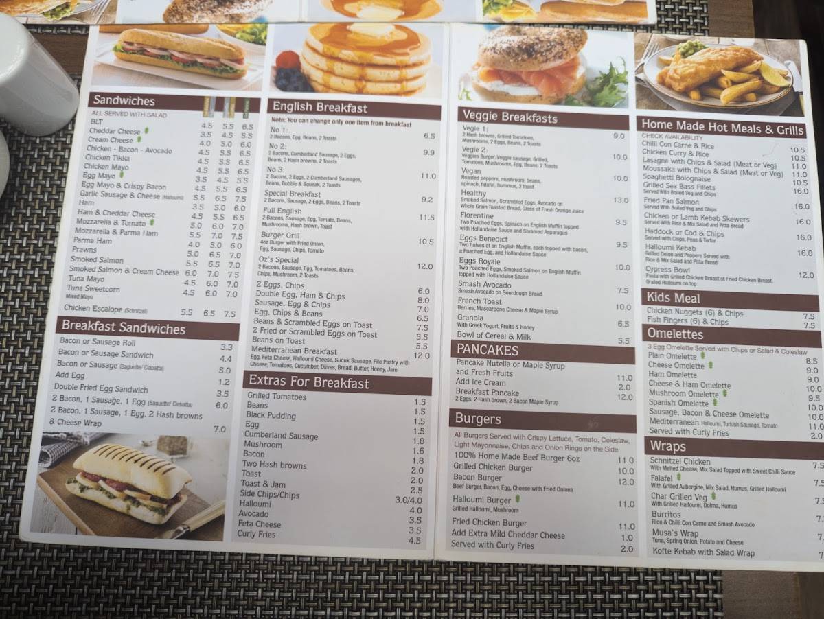 Menu at Cafe Plaka, London