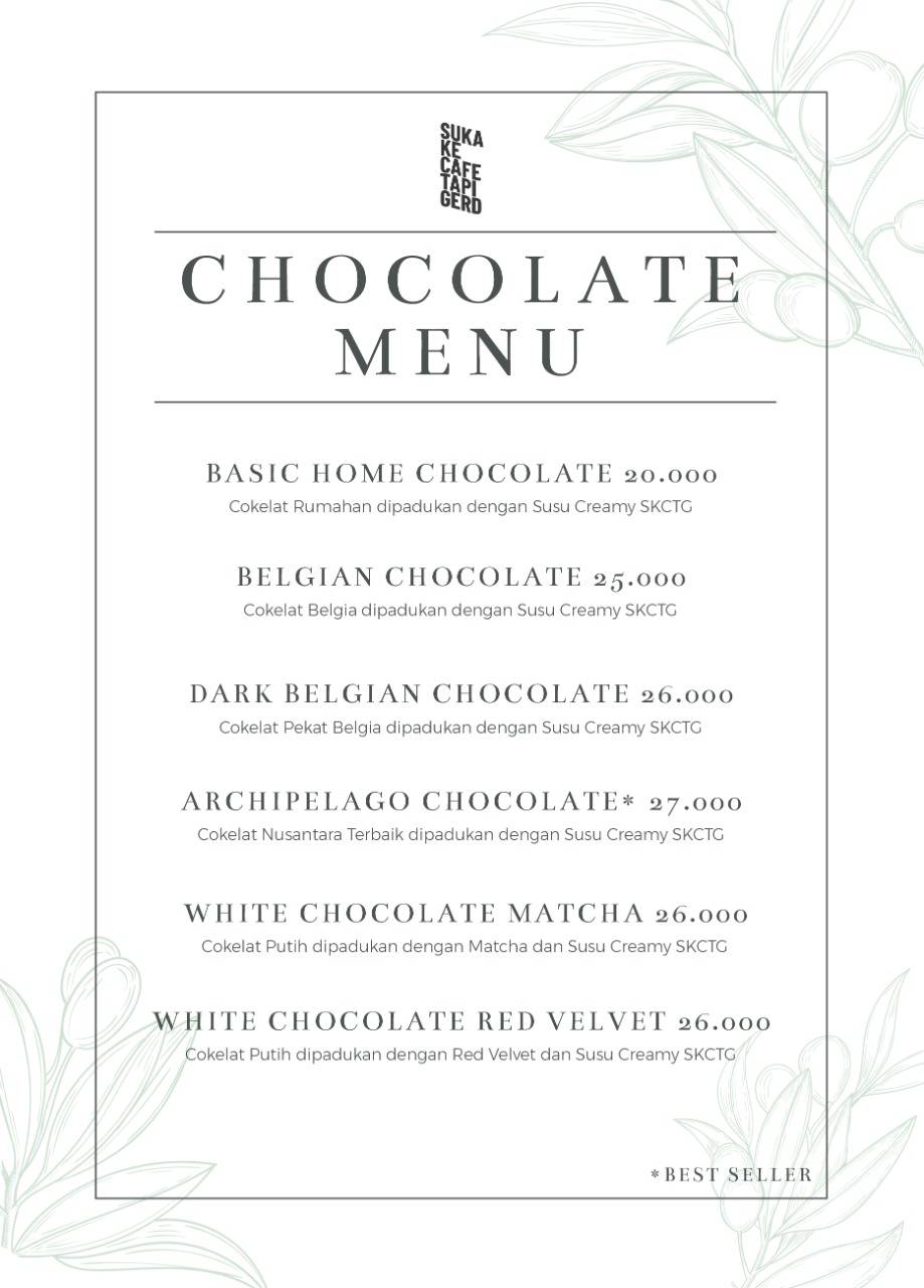 Menu at SKCTG Cafe Teh & Cokelat (Suka Ke Cafe Tapi GERD), Yogyakarta