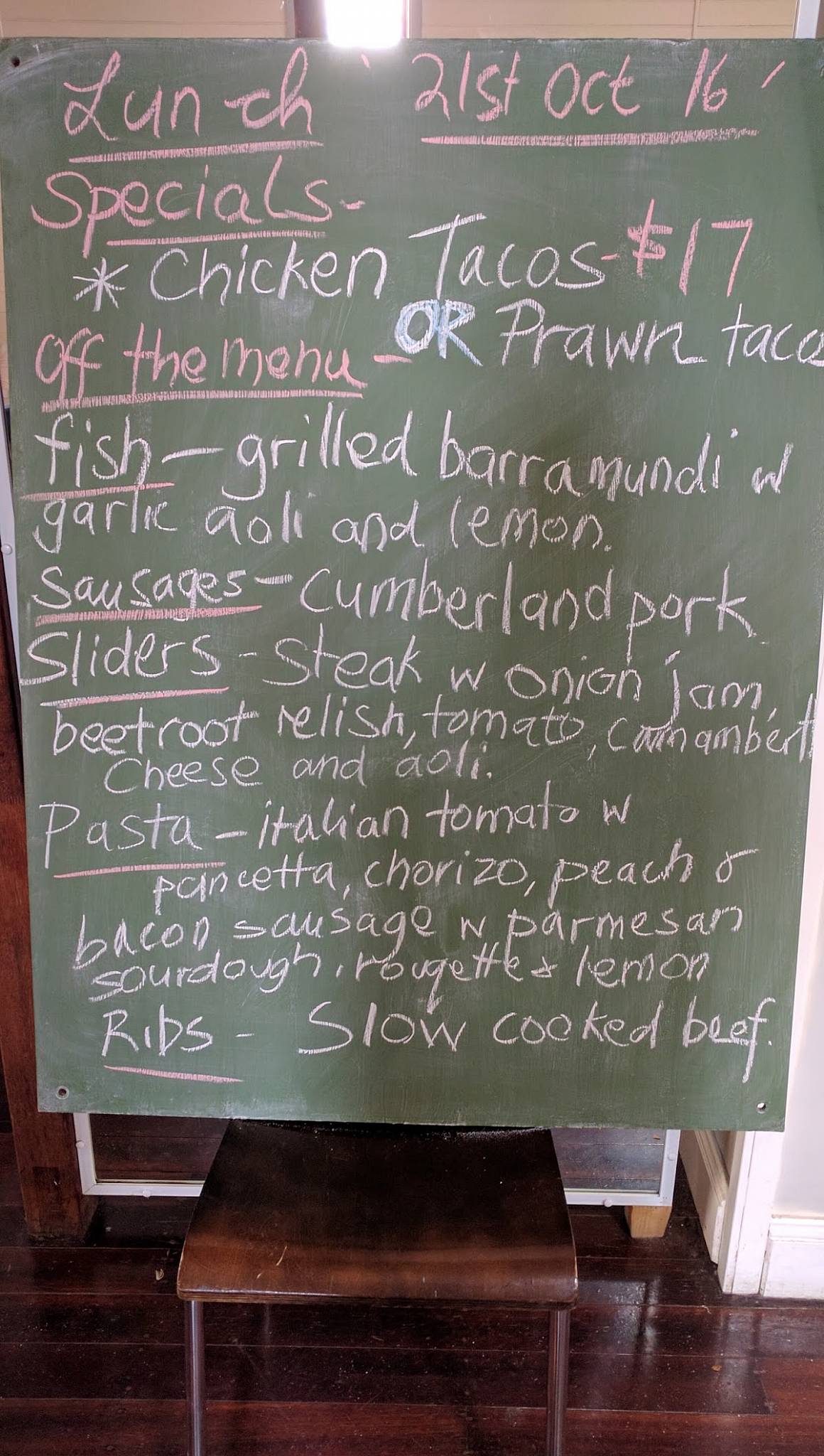 Menu at The Lithgow Tin Shed cafe, Lithgow, 69 Bridge St