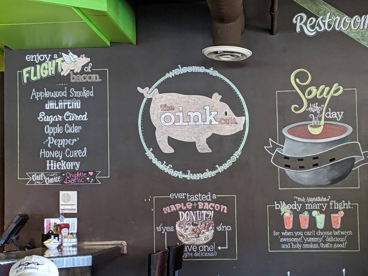 Menu at The Oink Cafe, Tucson