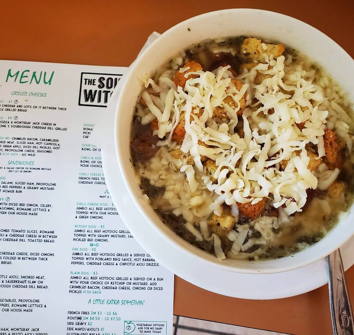 Menu at The Soup Witch cafe, Sault Ste. Marie