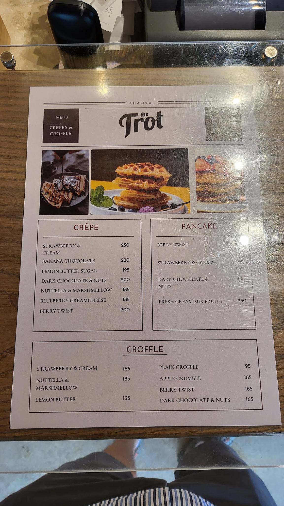 Menu at Trot Cafe Khaoyai, Pak Chong