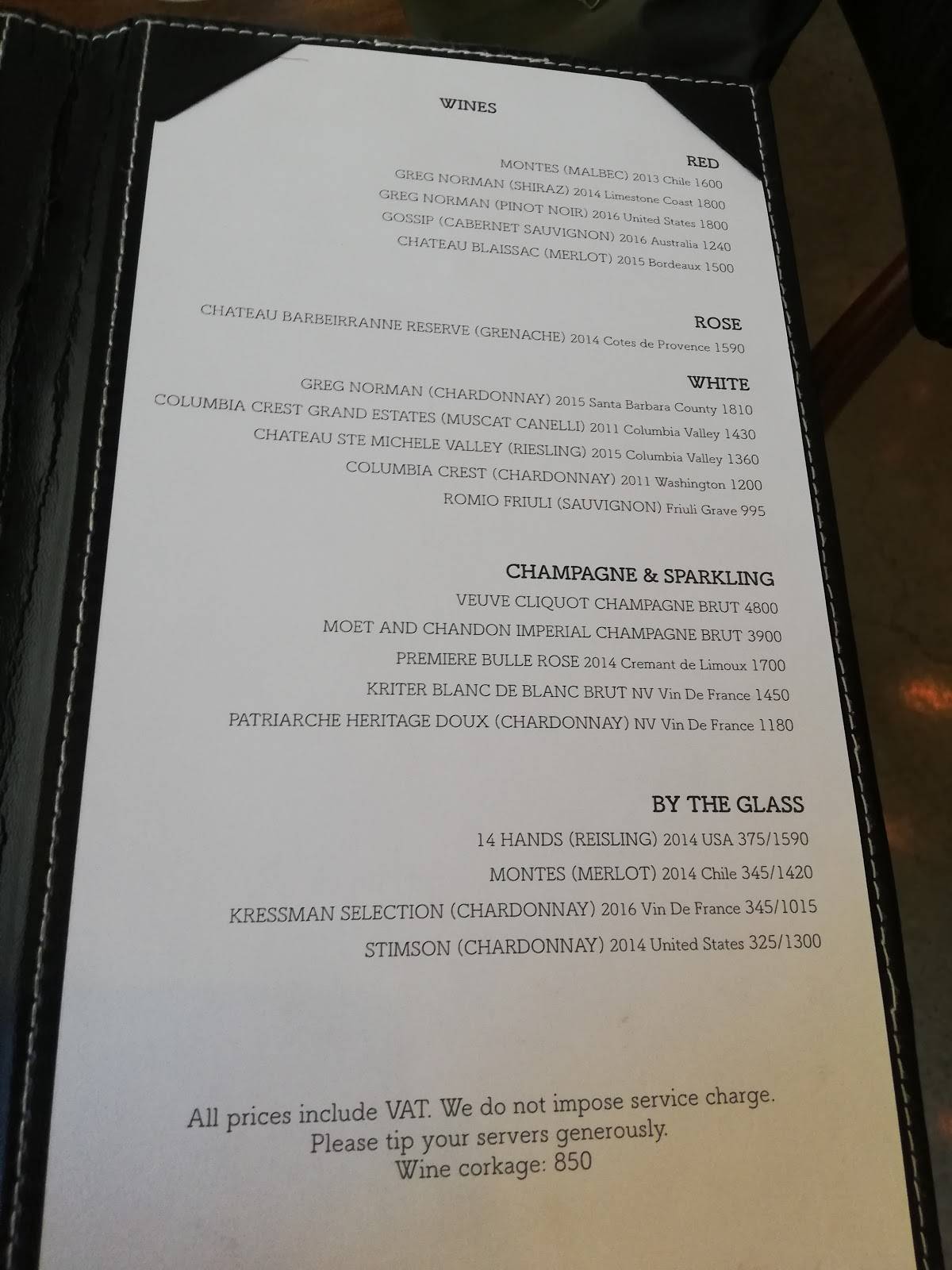 Menu at Tavolata restaurant, Mandaue City, Design Center of 6014