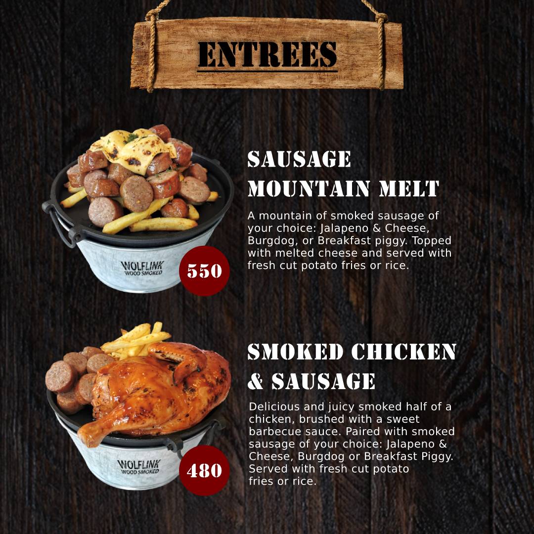 Menu at WOLFLINK ARTISAN MEAT restaurant, Cebu City