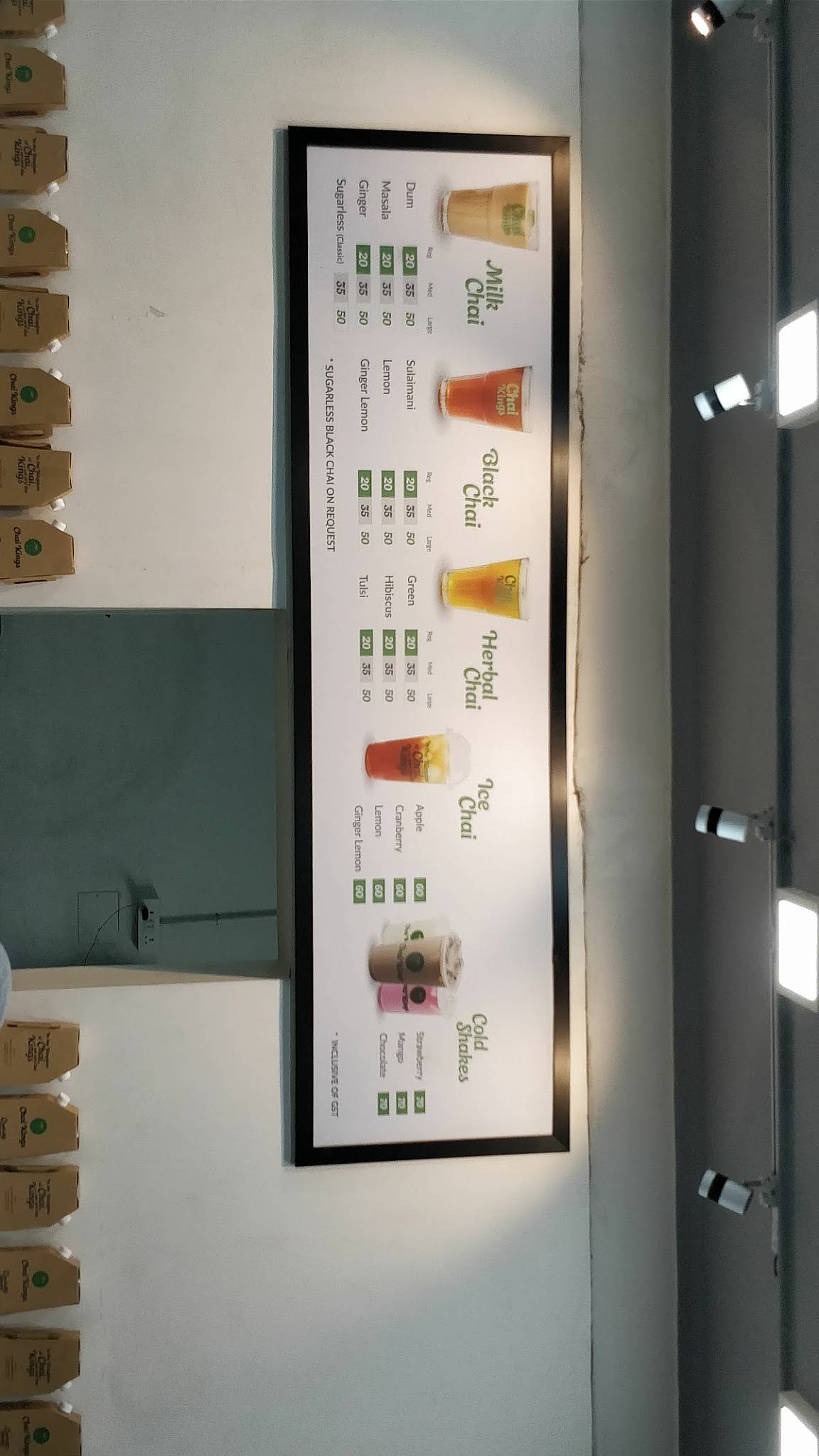 Menu at Chai Kings - Mount Road, Chennai, Land Mark Raj Video Vision