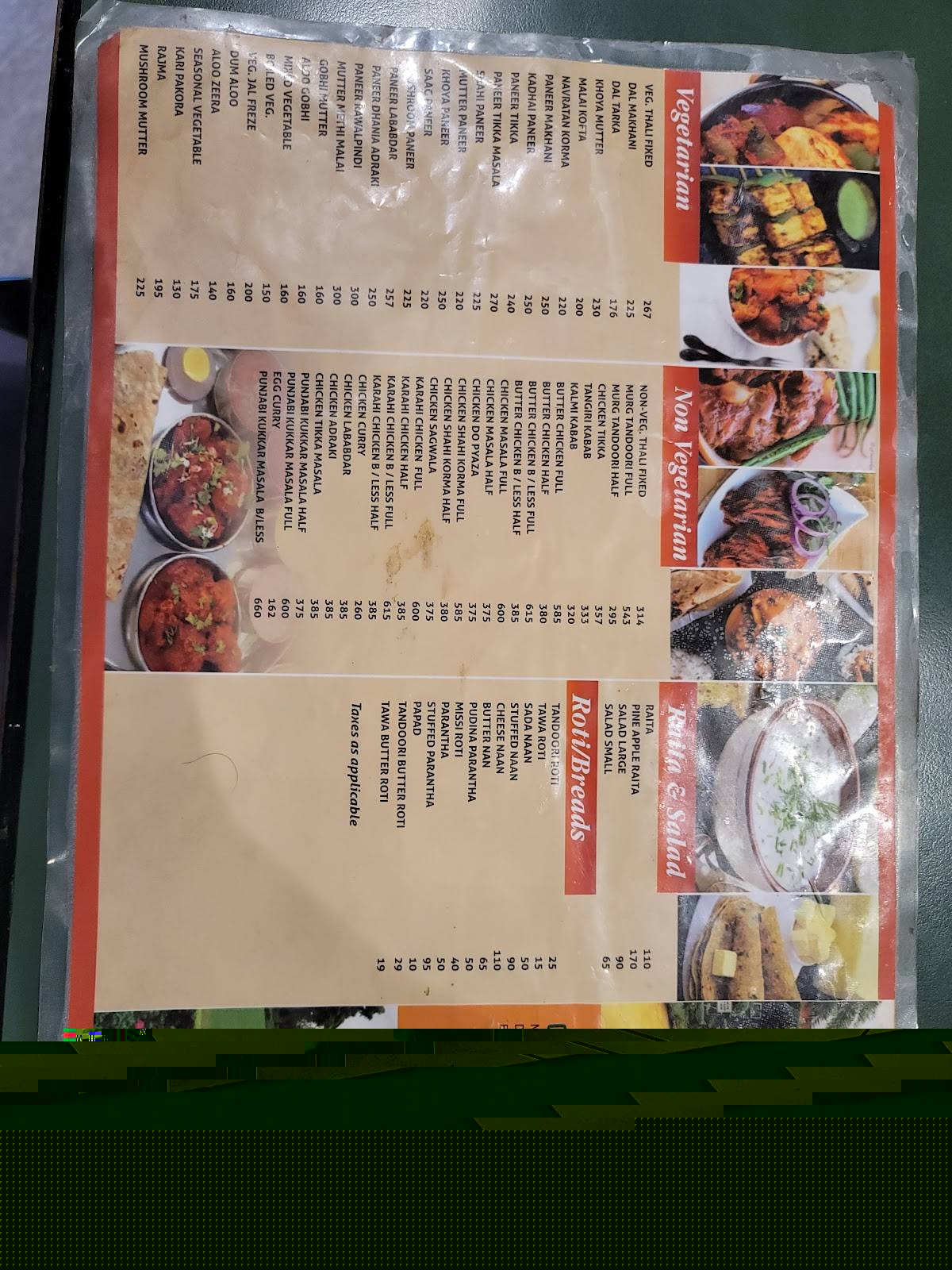 Menu at Cheetal Grand, Khatauli, Khatauli Bypass