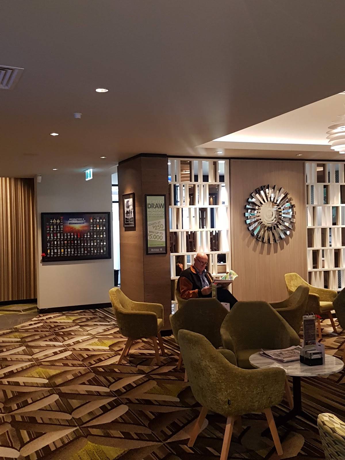 Menu at Cheltenham Moorabbin RSL club, Cheltenham