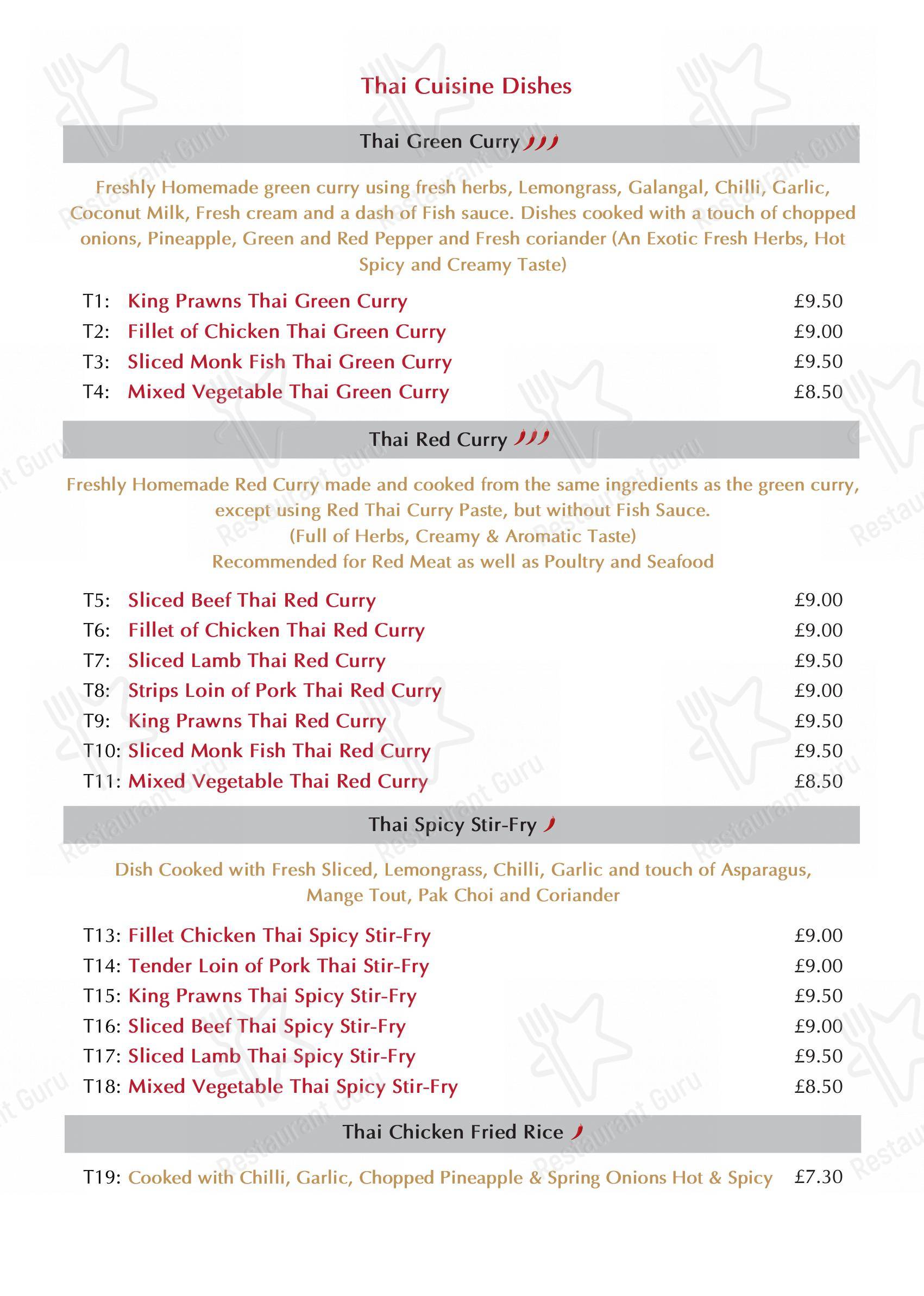 Menu at China Lodge restaurant, Kidderminster